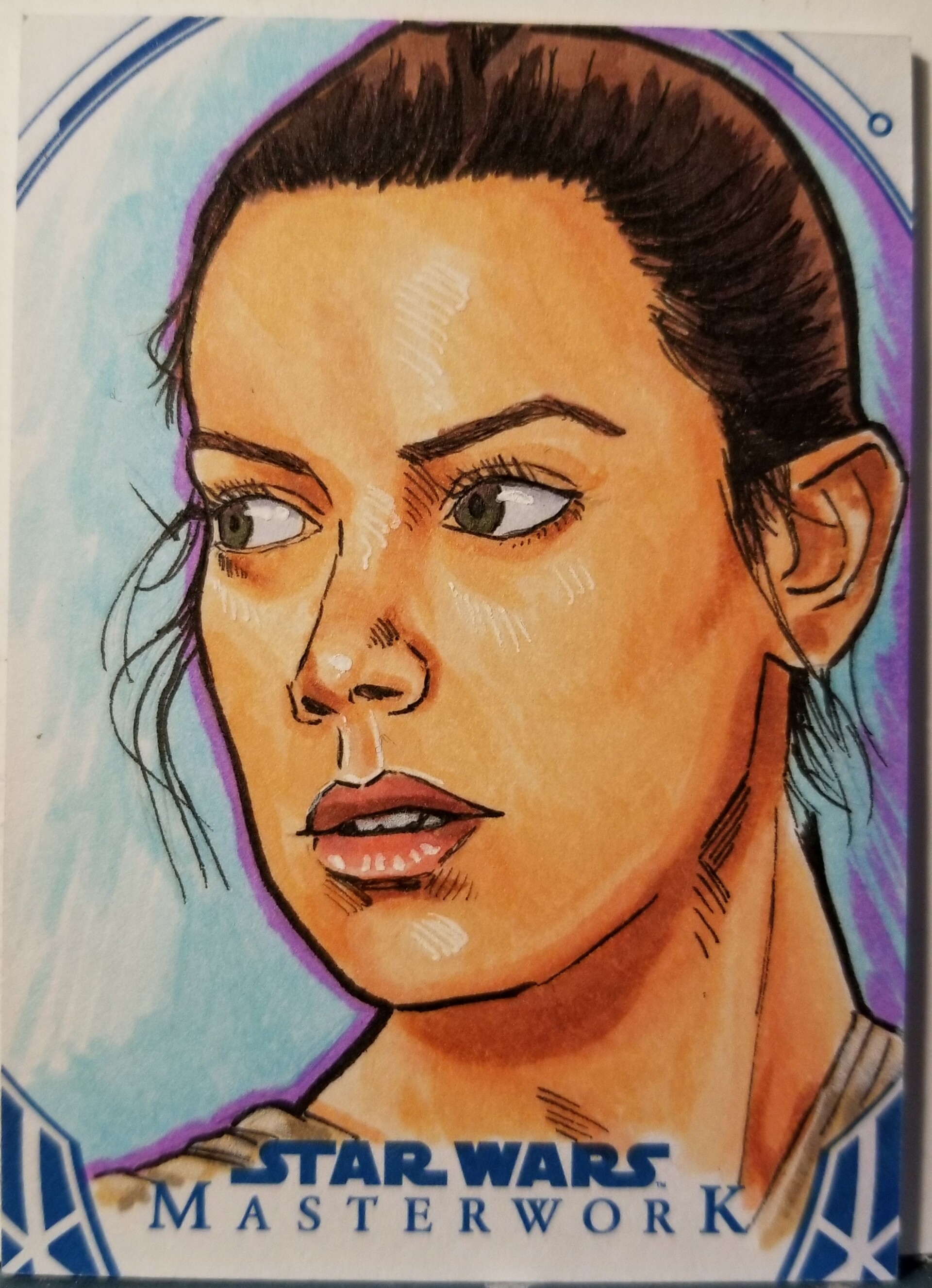 ArtStation - Topps Star Wars Masterworks 2018 Rey Sketch Card