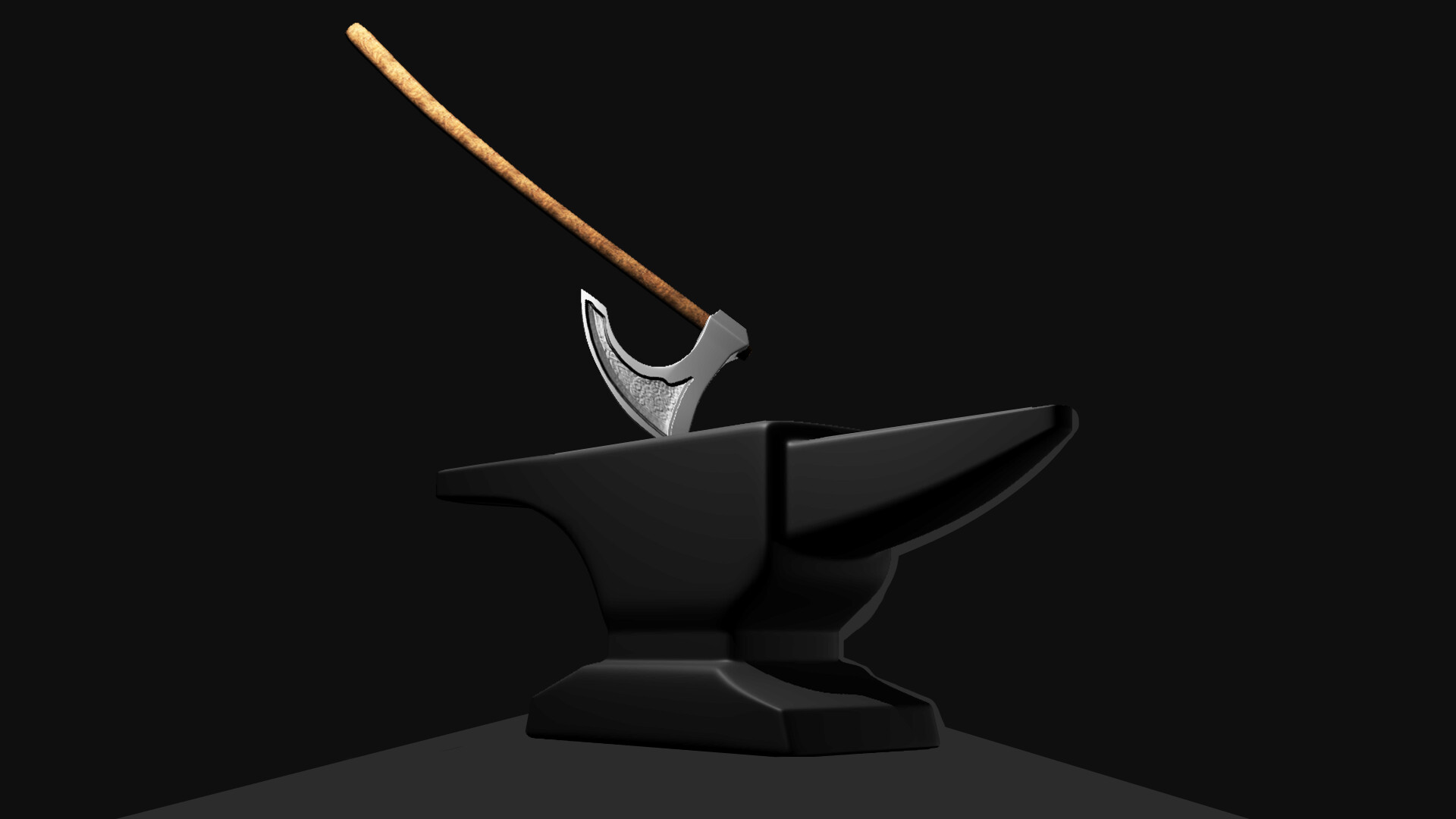 ArtStation - Axe and anvil rendered icon