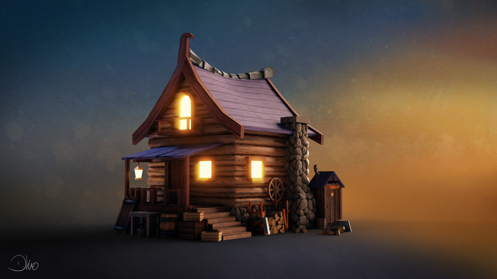 ArtStation - Create 3D #13 - Wood House