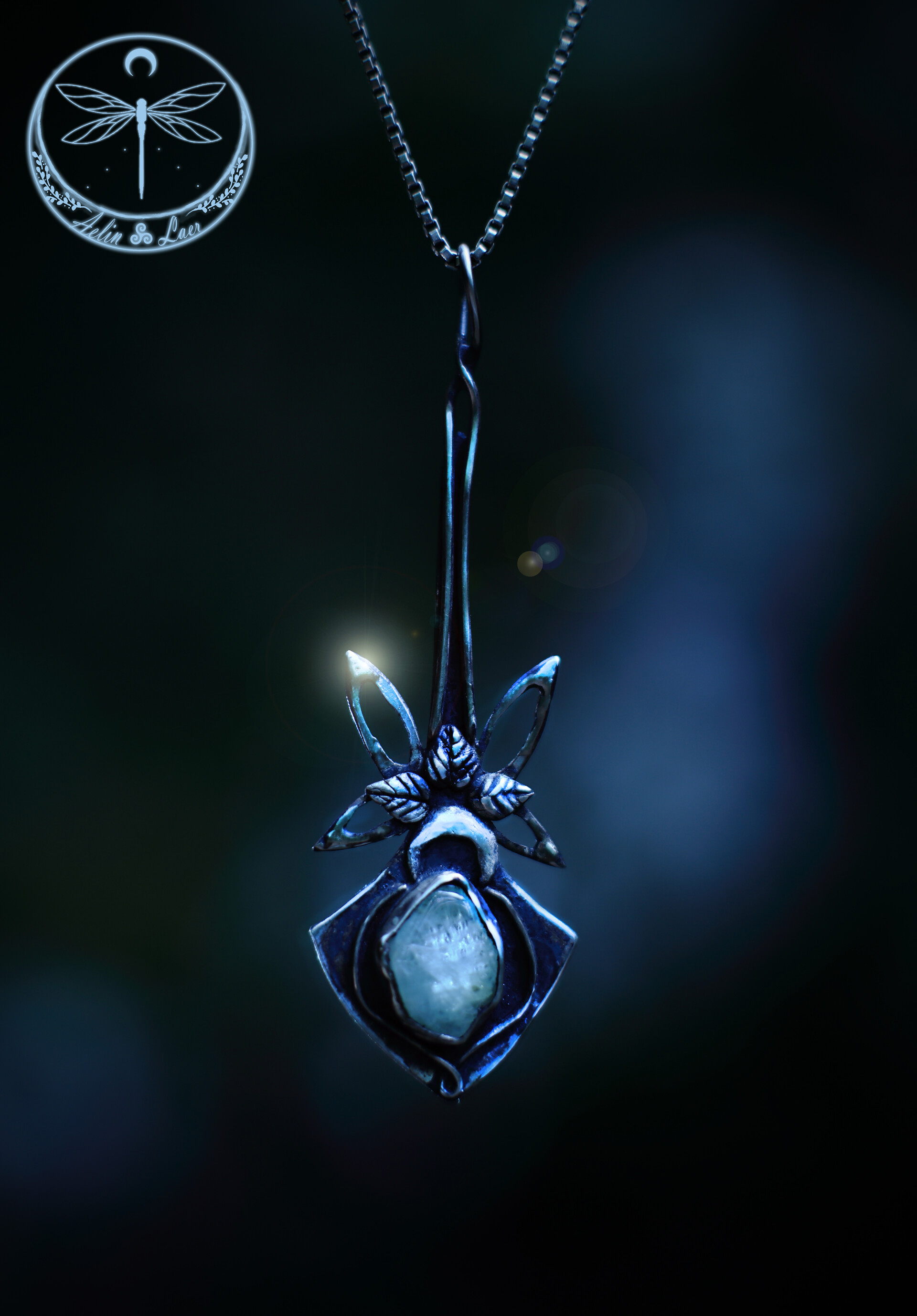 Aelin Laer - " Water Spirit " Celtic Silver Talisman