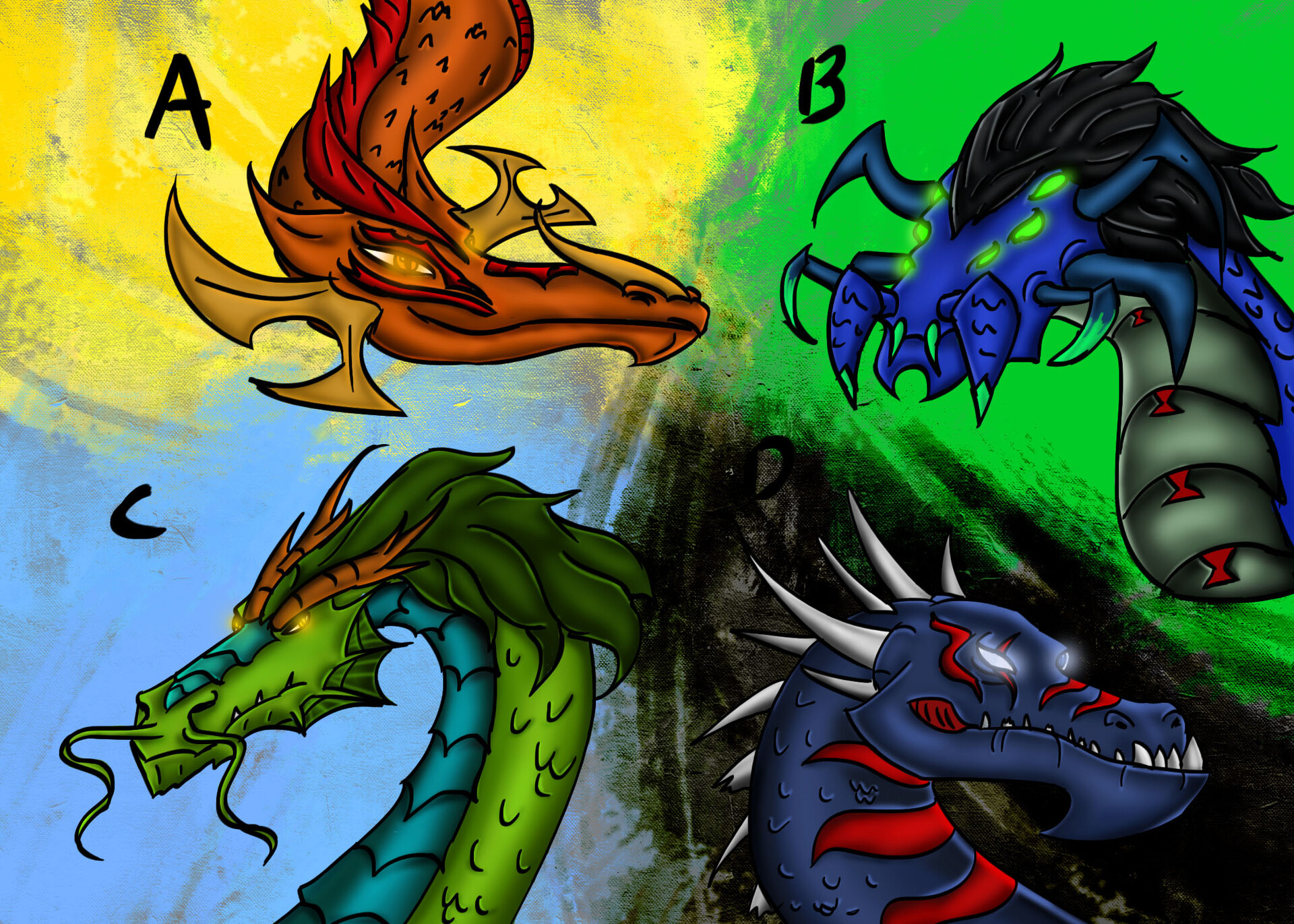 ArtStation - Dragon Heads