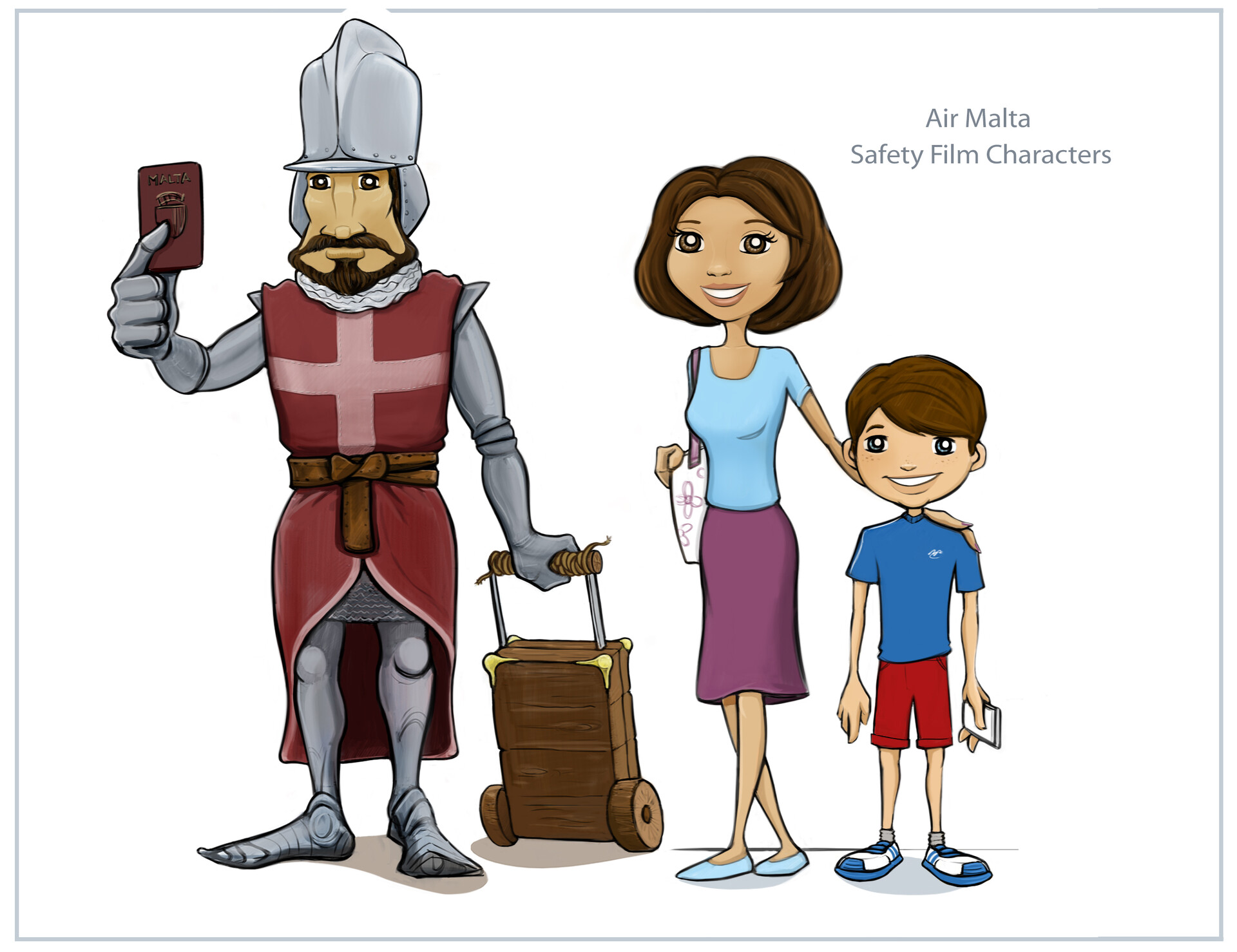 Ant Harding - Character Designs for Airline Safety Film