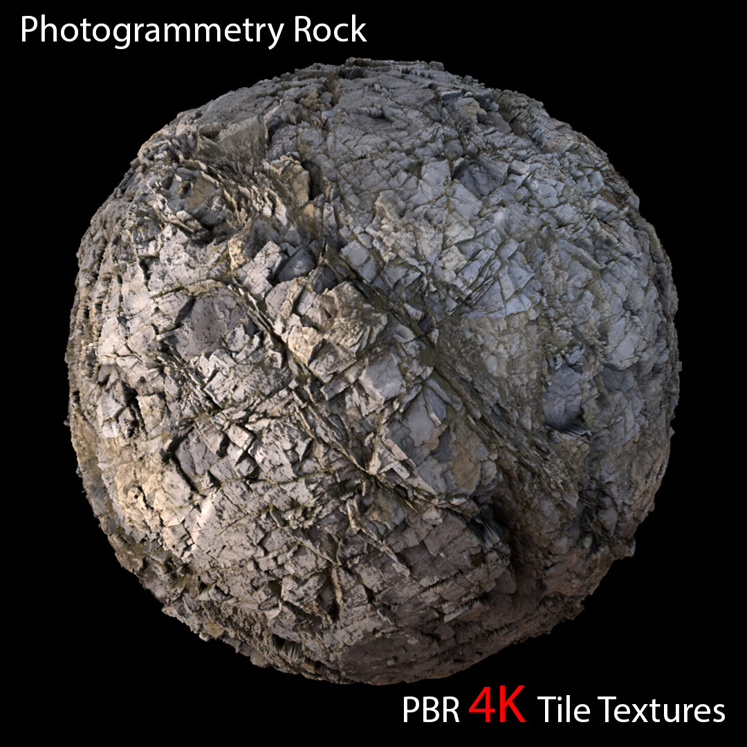 ArtStation - Photogrammetry Rock_3 PBR 4k Tile Texture