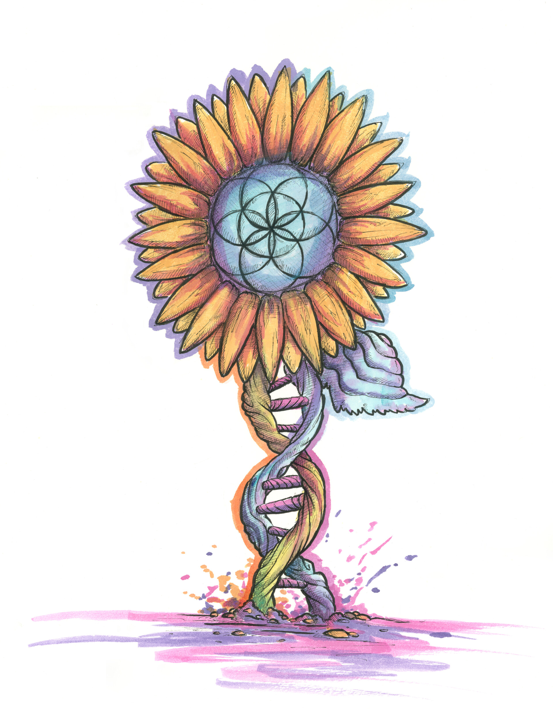 ArtStation - Seed of Life Sunflower