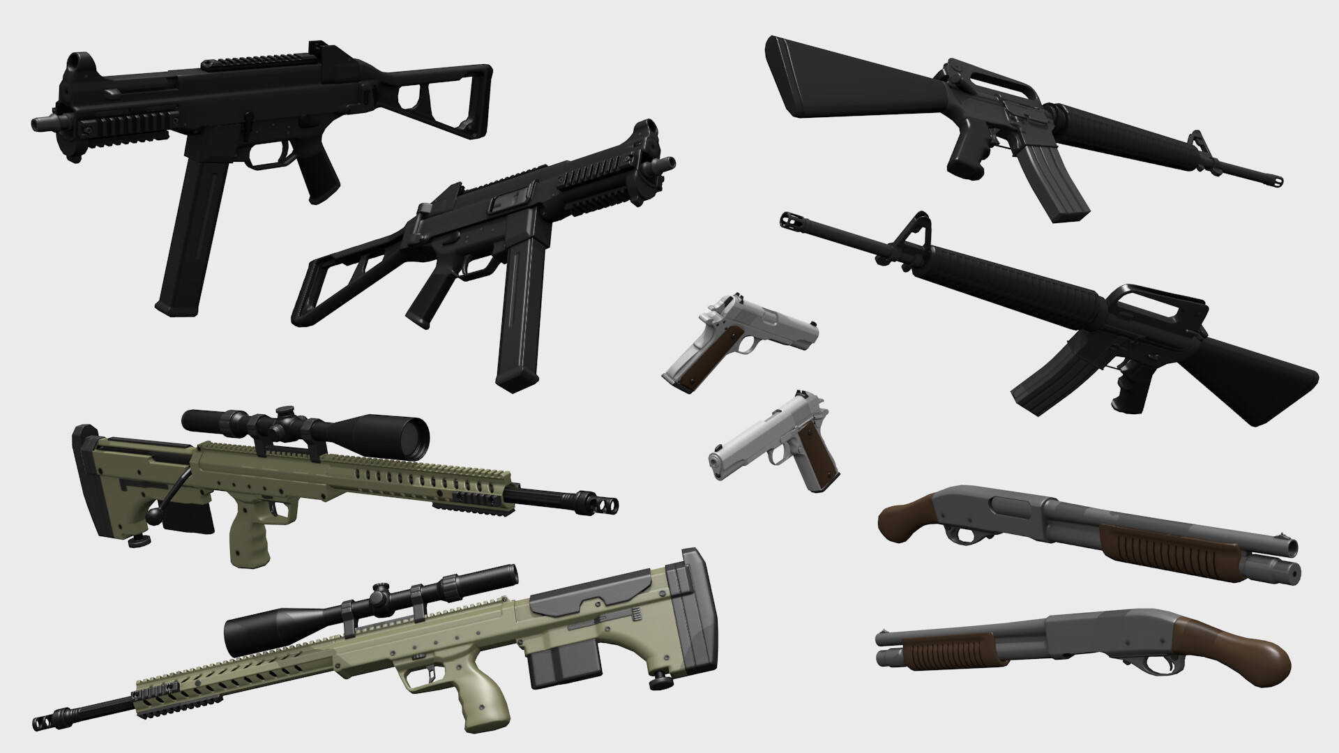 ArtStation - Modern Gun Set