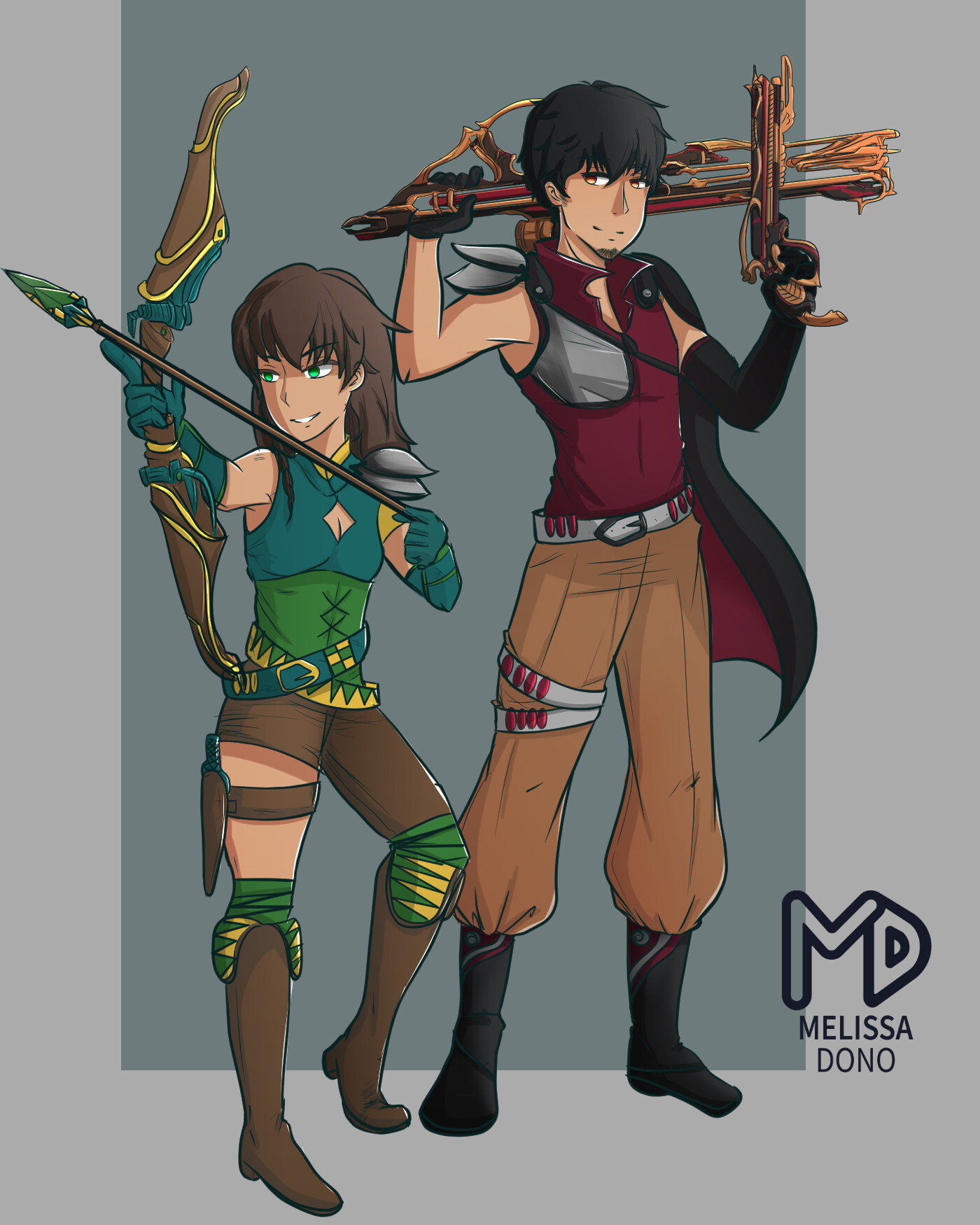 ArtStation - Eli and Riore senpai - Original Characters