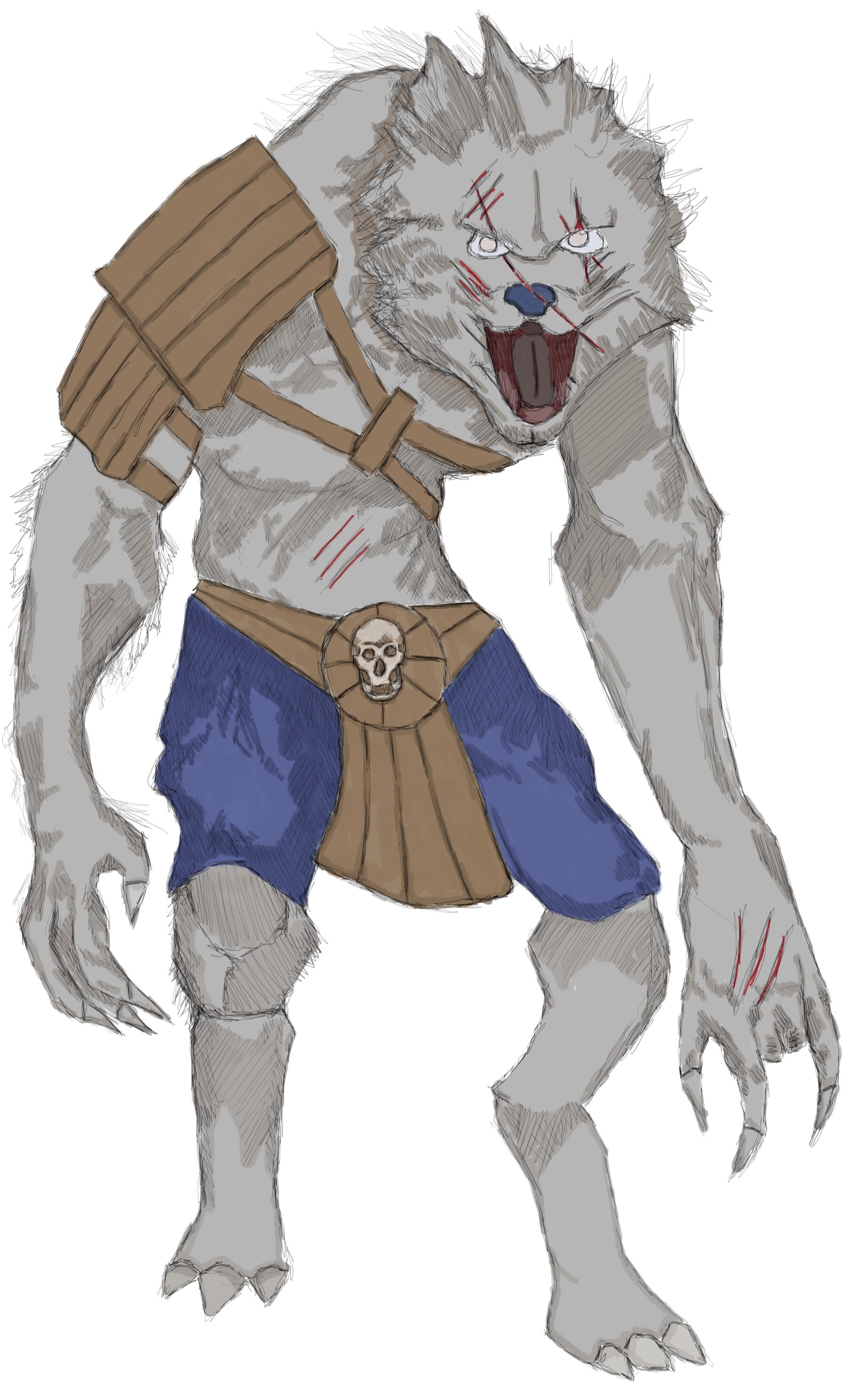 ArtStation - Werewolf design.