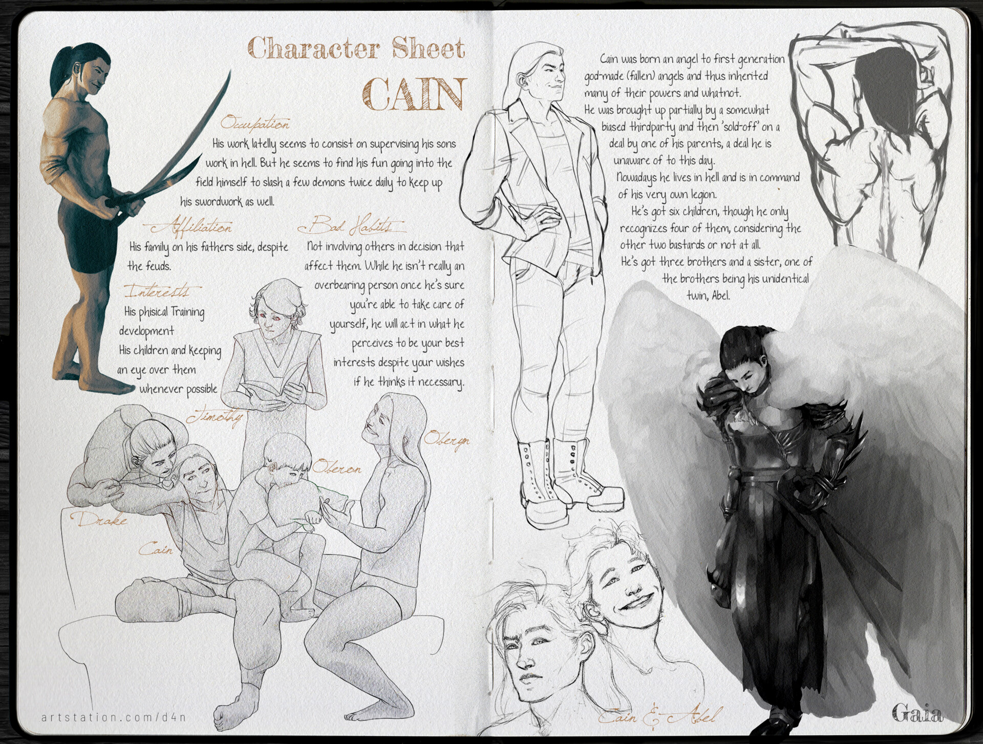 ArtStation - Character Sheet - Cain