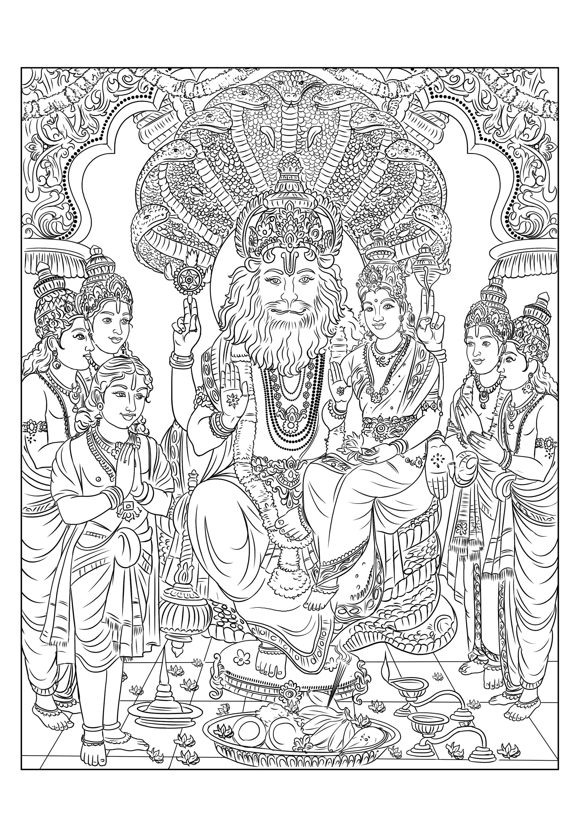 Lord Narasimha Swamy Sketch