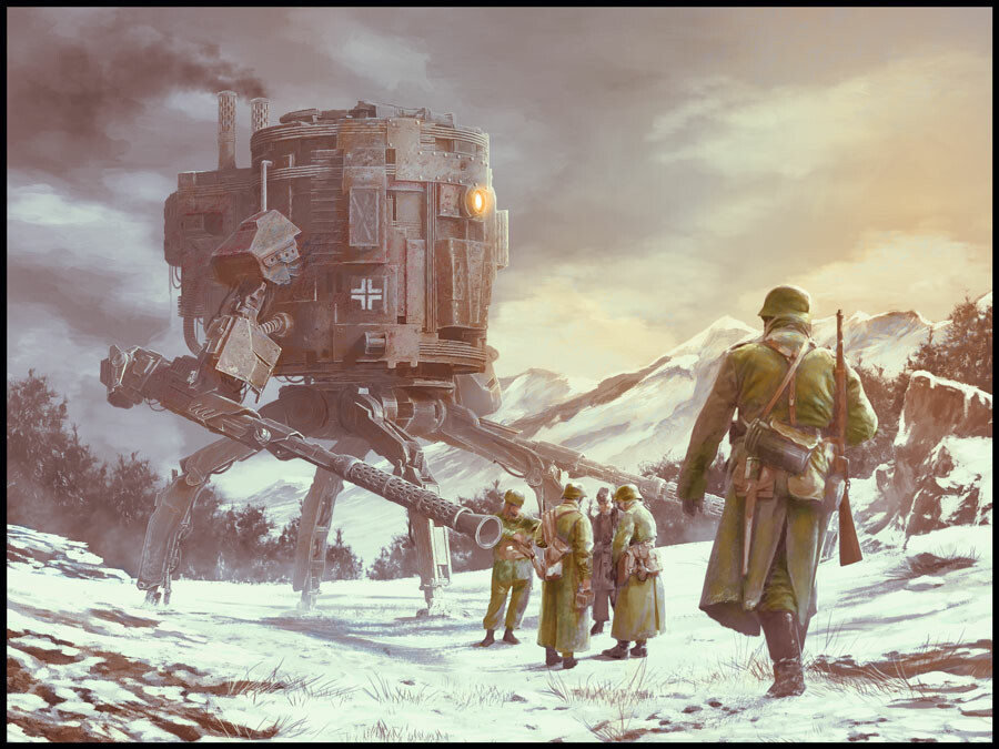 ArtStation - Mecha in the snow