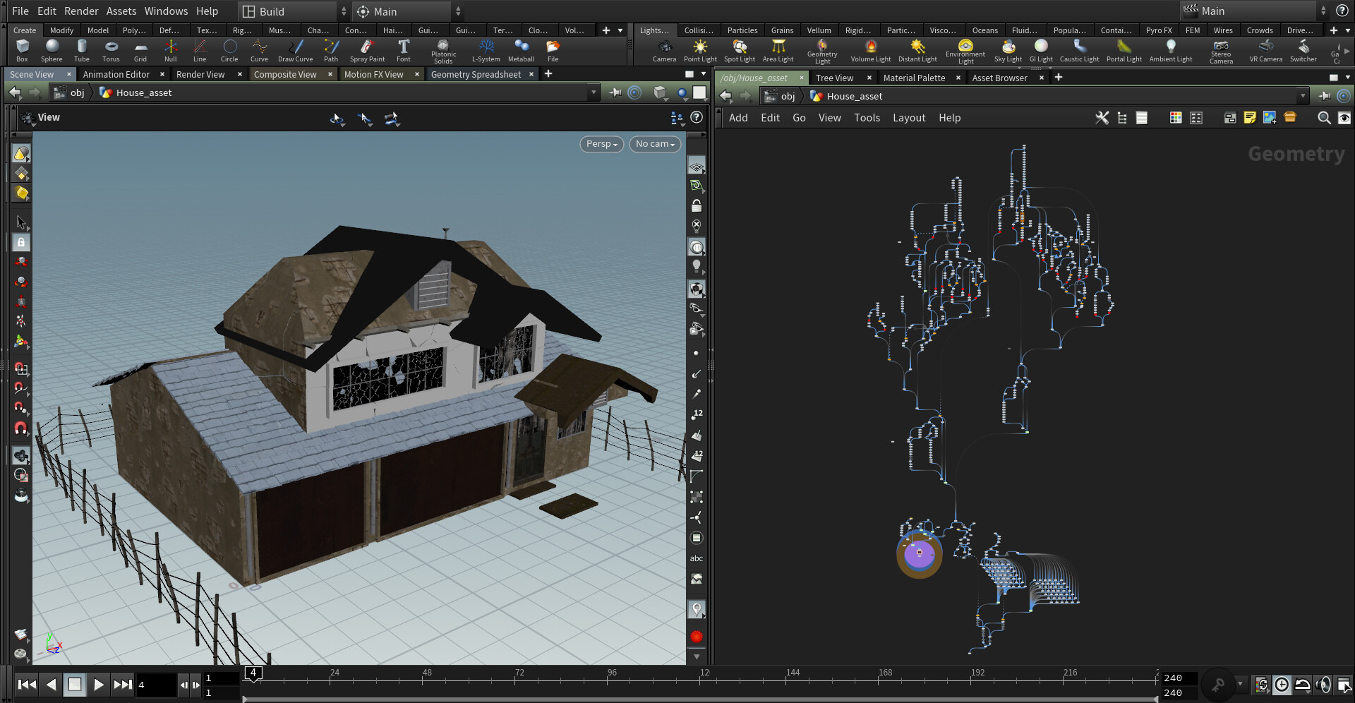 Kevin Antony - Procedural House - HDA(Houdini Digital Asset)