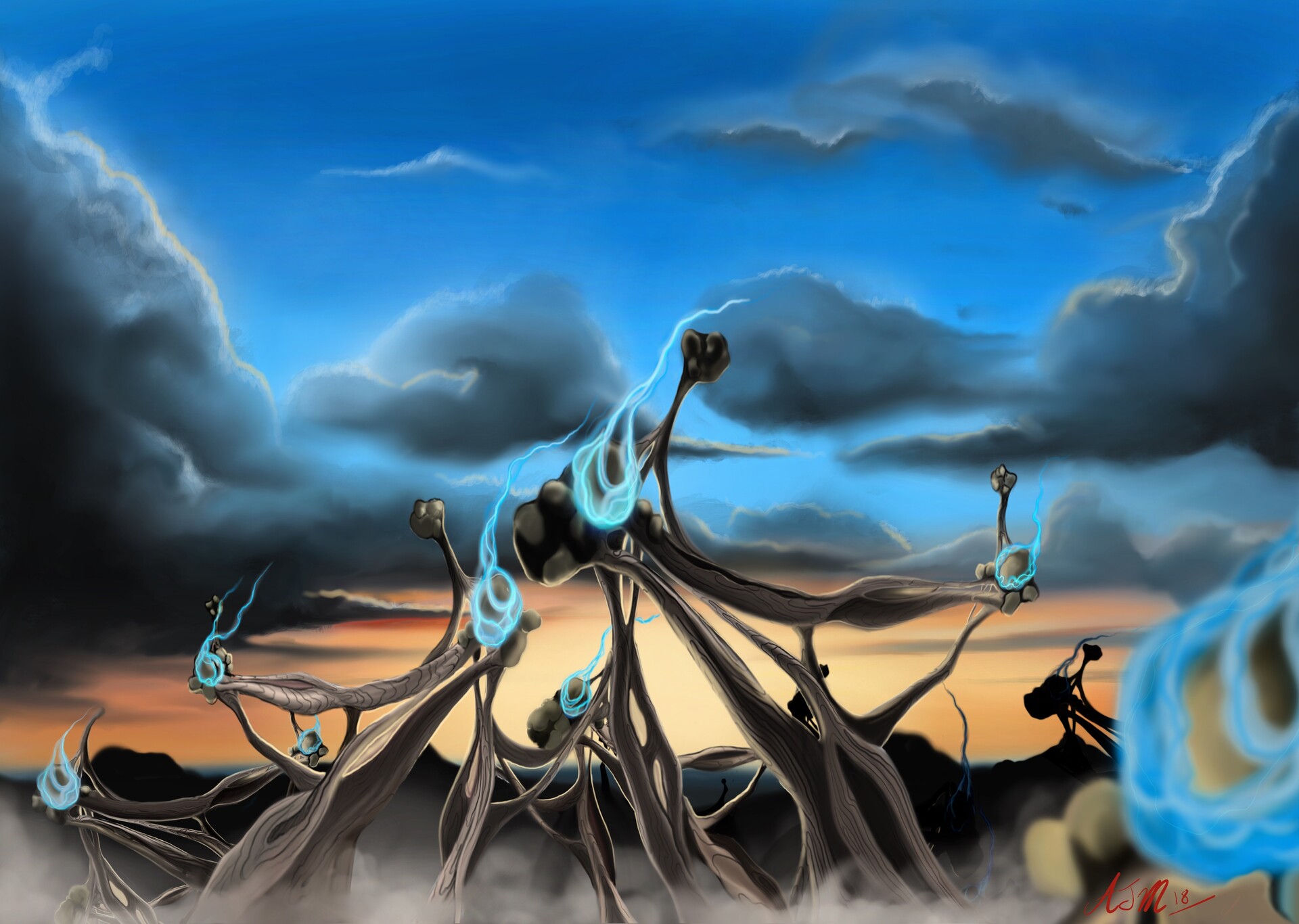 ArtStation - Alien land scape