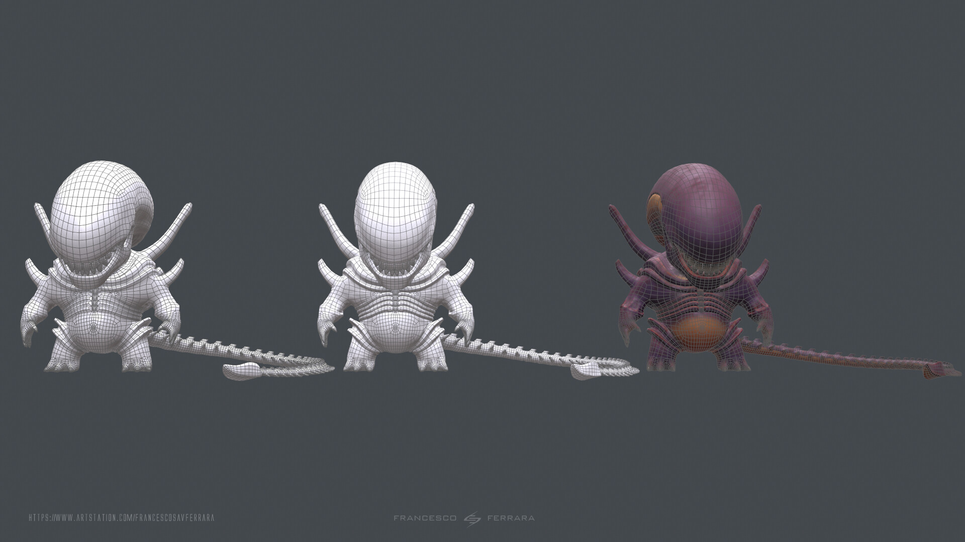 Francesco Ferrara - Baby Xenomorph - Realtime Character
