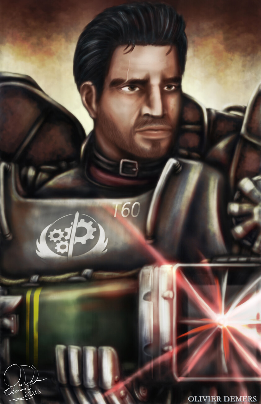 ArtStation - Fallout Portraits - Paladin Danse