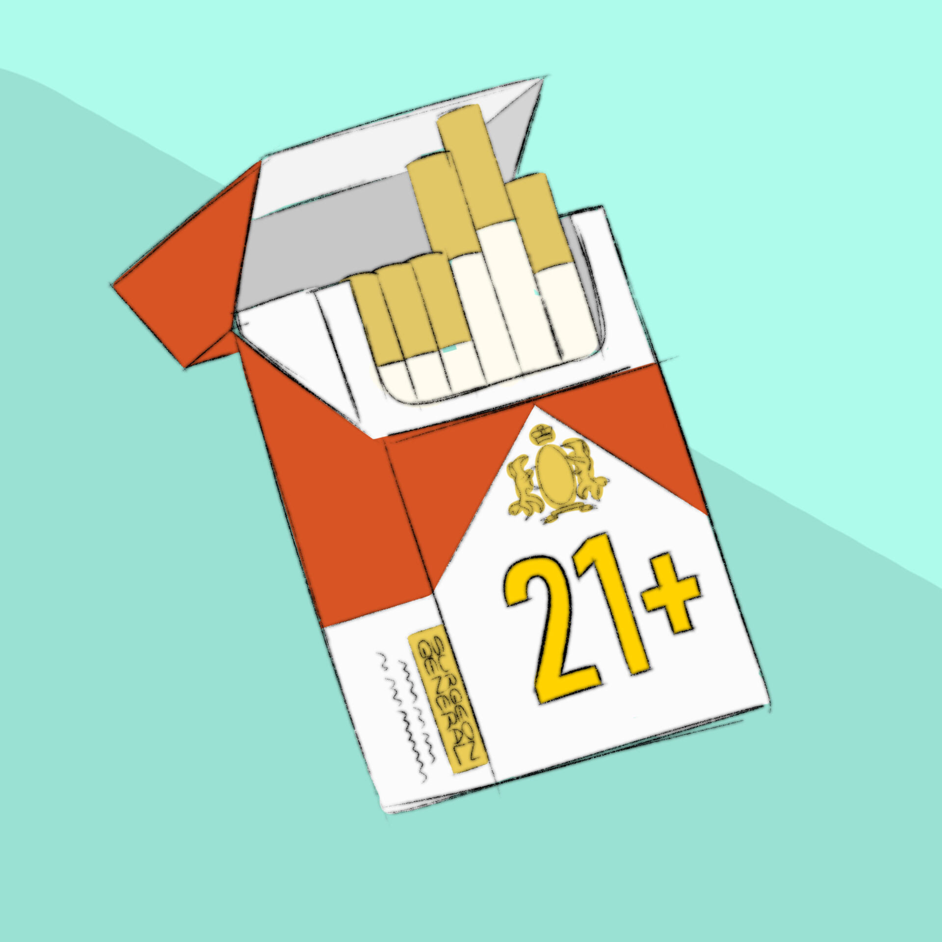 ArtStation - Cigarette Age Minimum Illustration