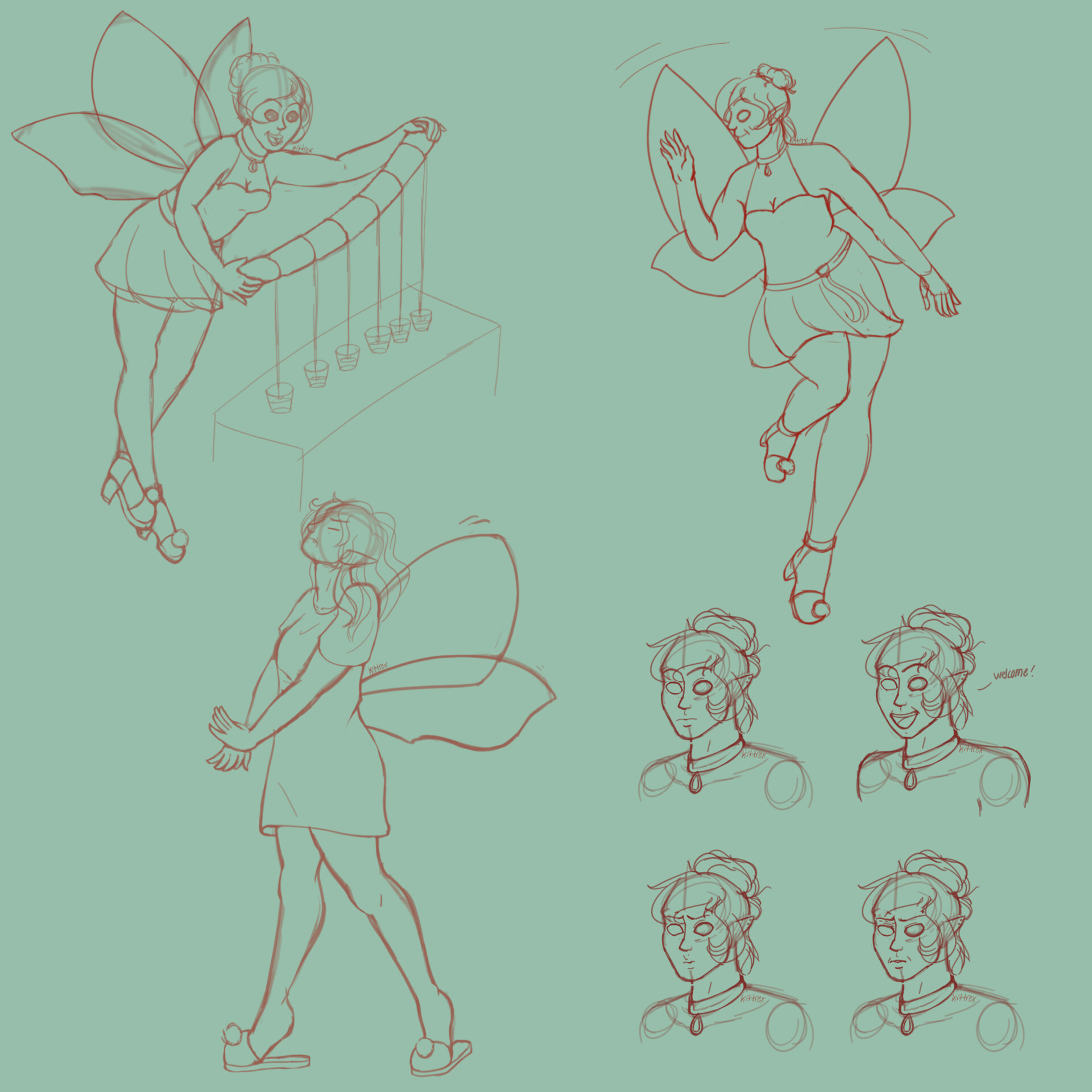 bartender drawing pose