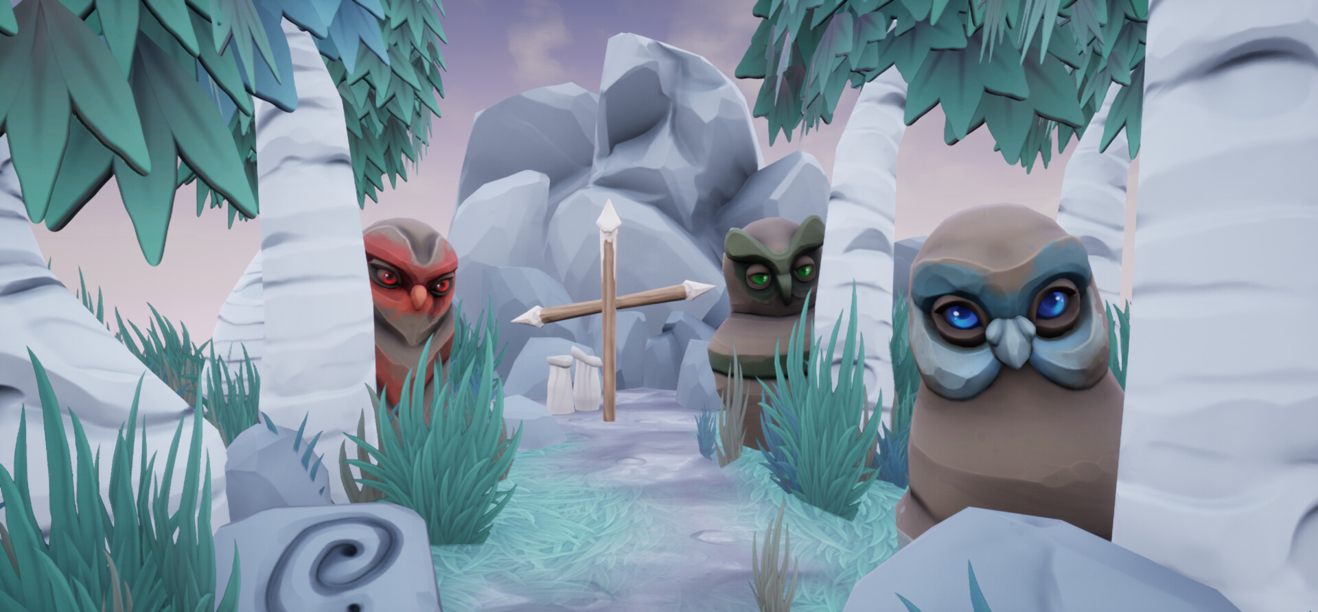 ArtStation - Always Watching, Owl Totem Shrine