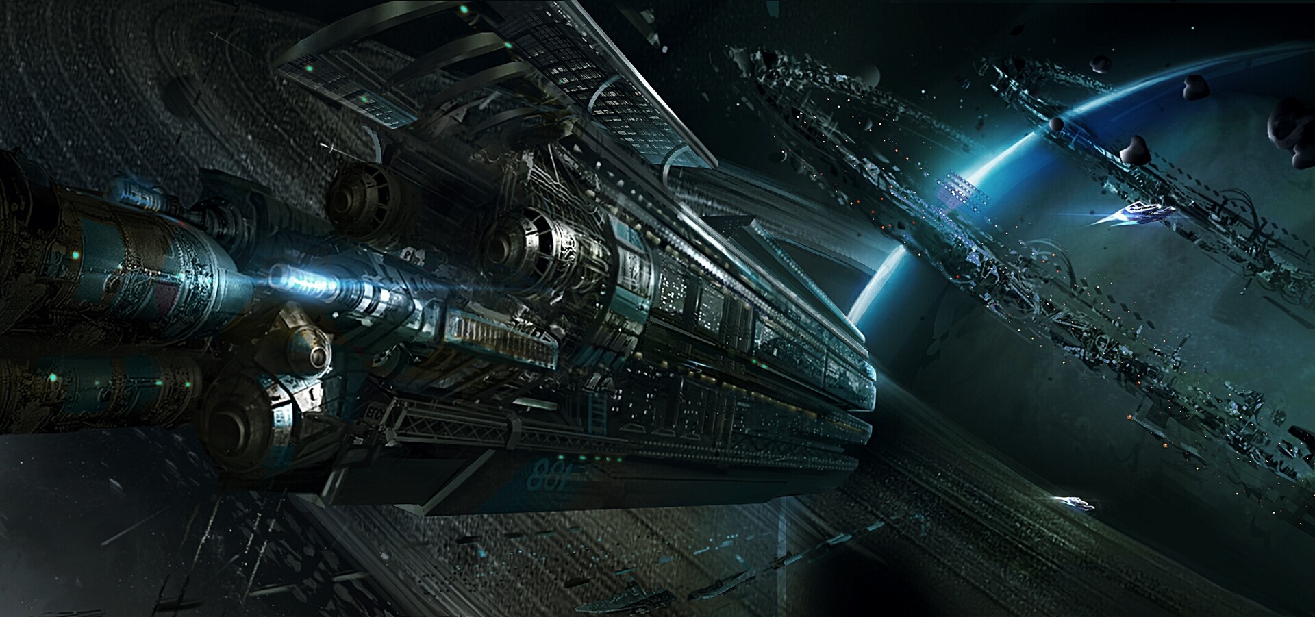 ArtStation - Space and ship