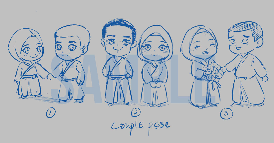 Chibi Couple Poses