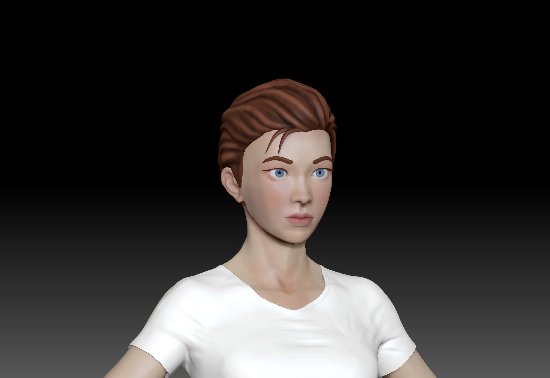 ArtStation - Simple Girl Character created for rigging and animation