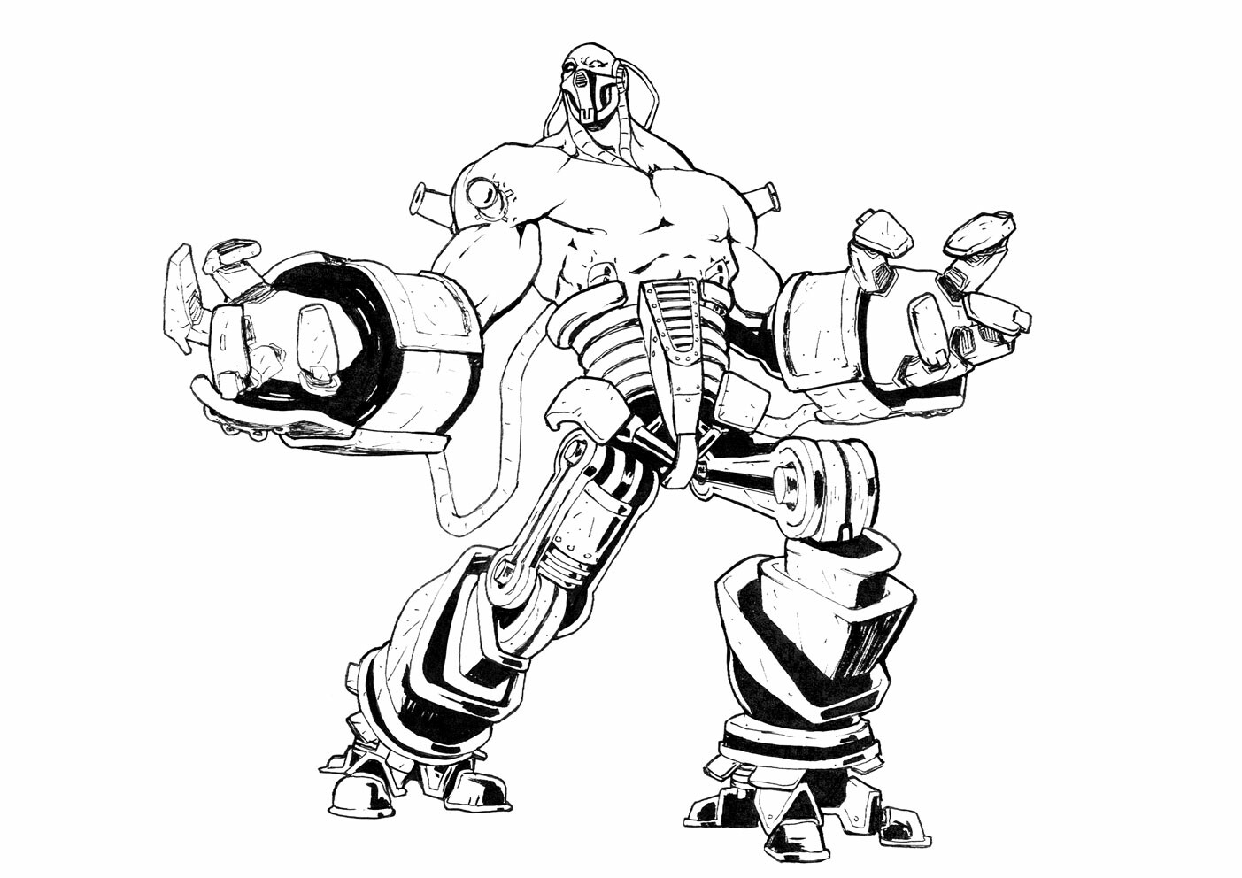 real steel noisy boy coloring pages