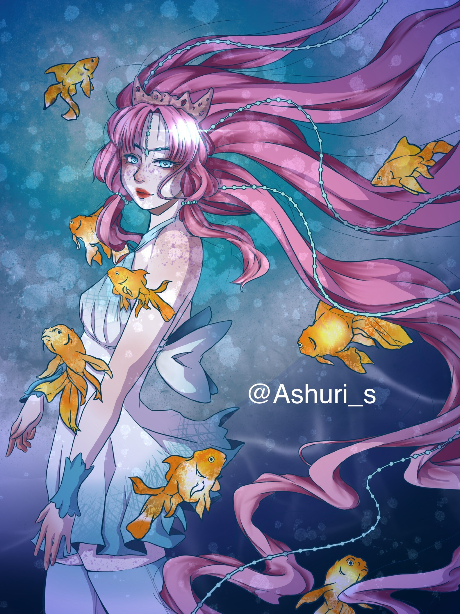 ArtStation - Goldfish girl