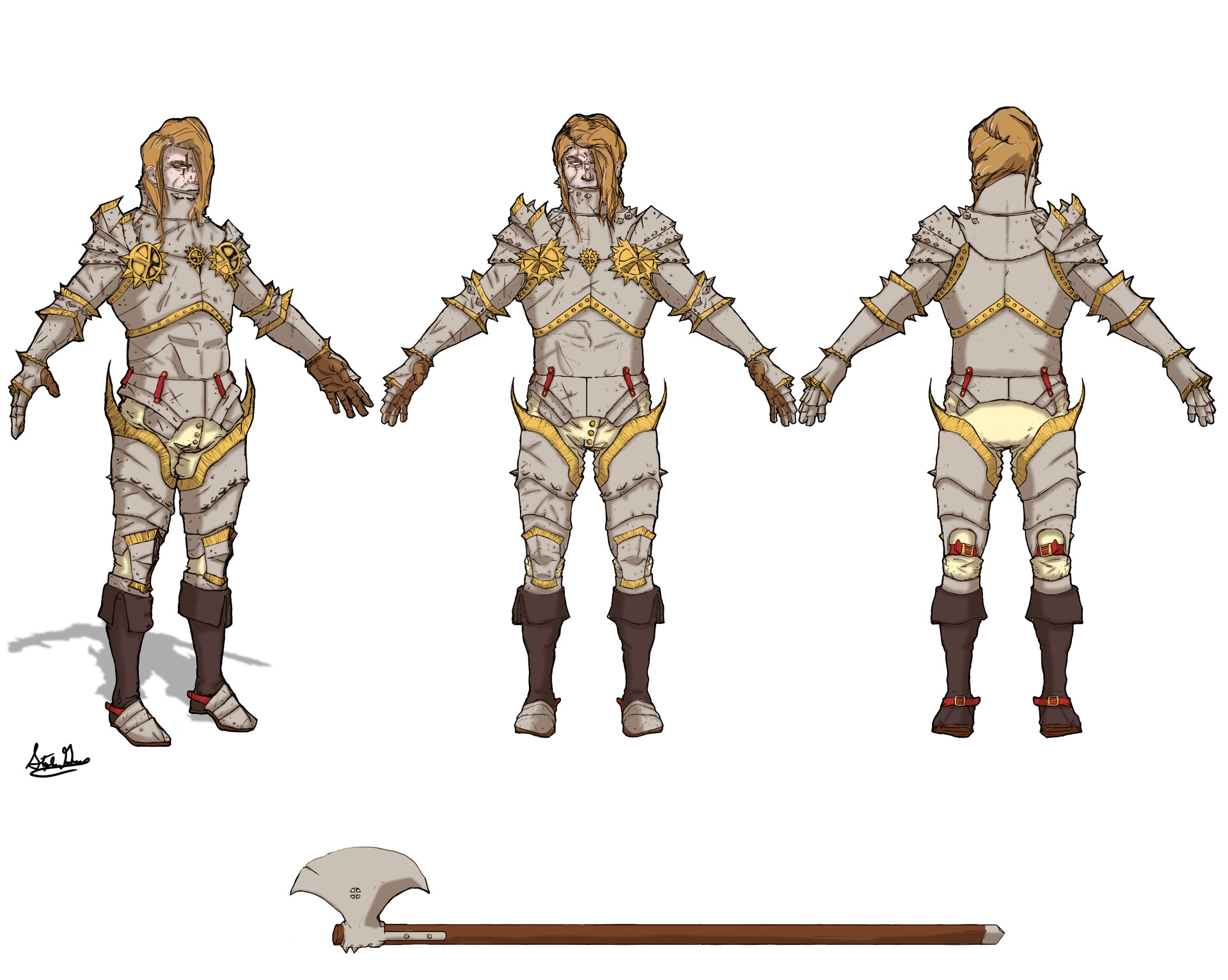 ArtStation - Knight in battered armour