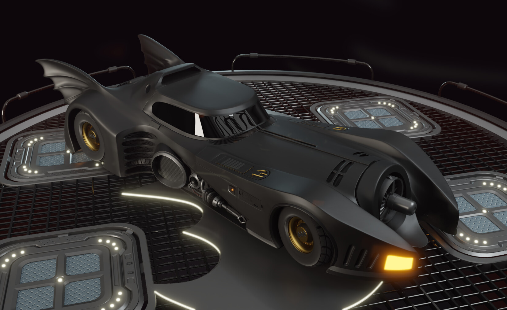 ArtStation - 1980's Bat-mobile