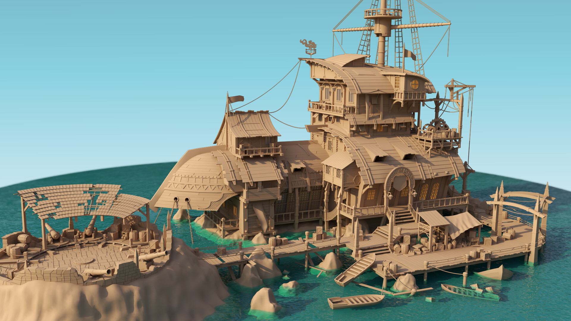 ArtStation - Pirate house
