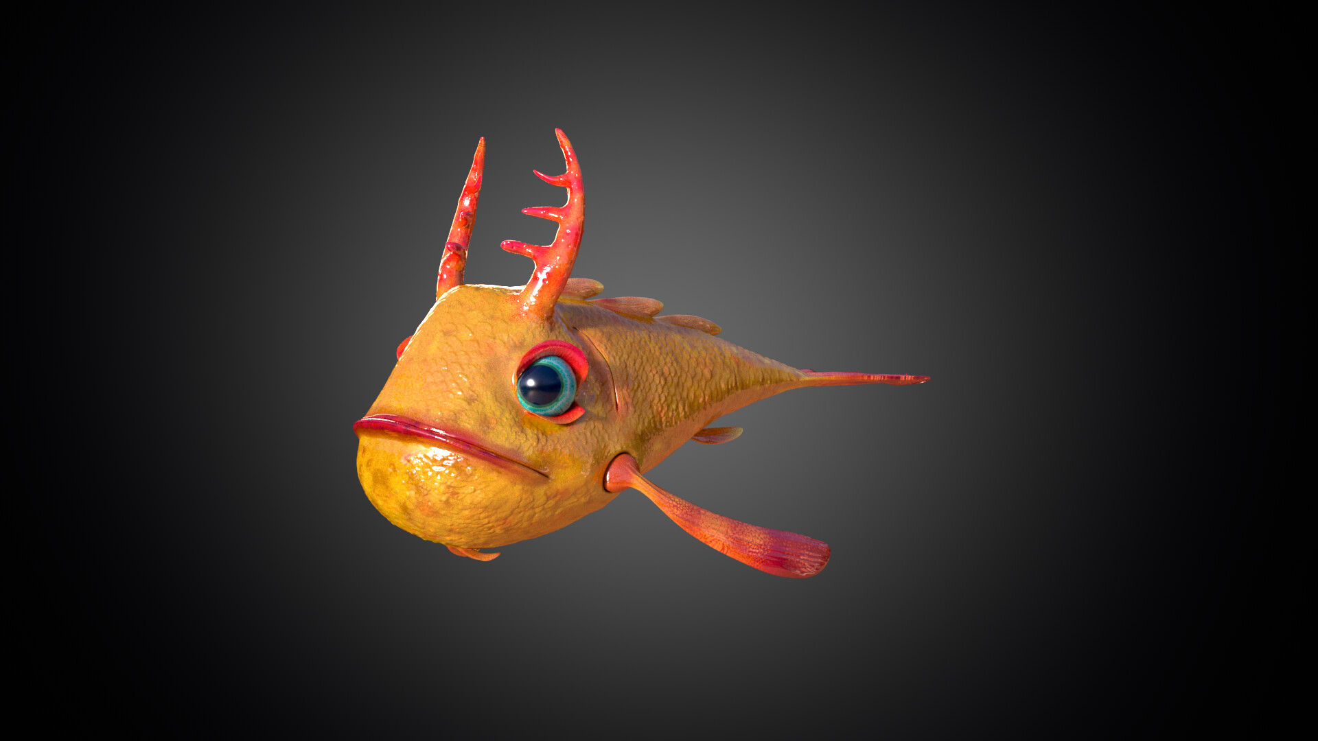 ArtStation - Billy the soft horn fish