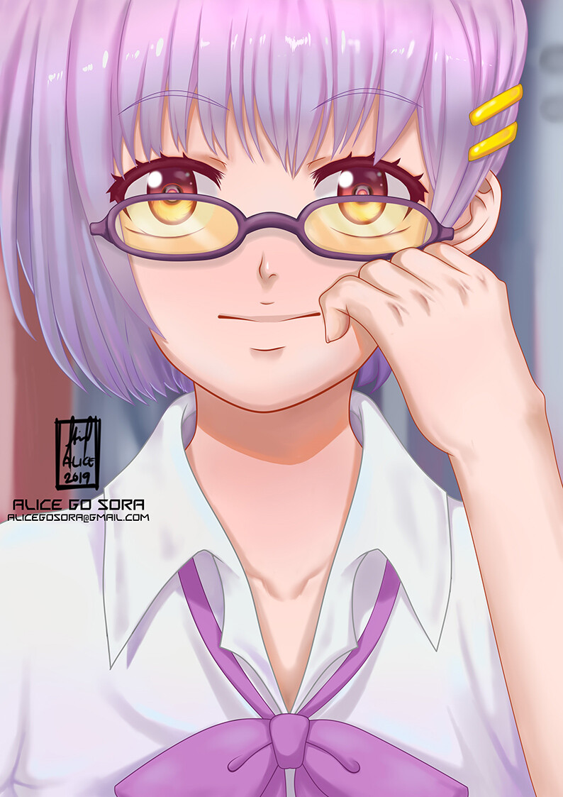 Artstation Glasses Girl