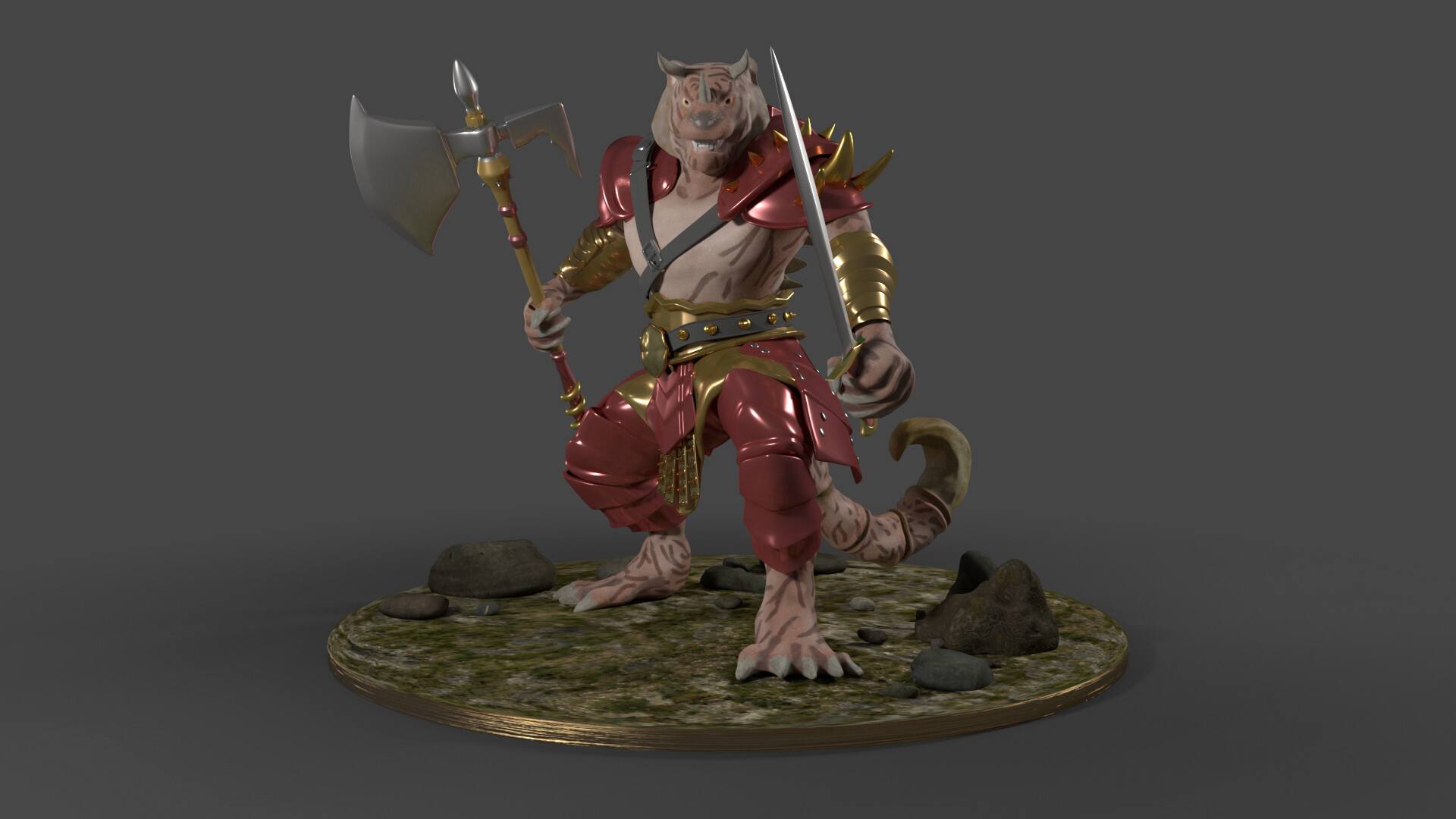 ArtStation - Barbarian Tiger Creature