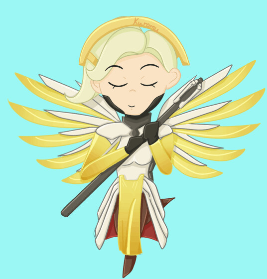 ArtStation - First try at basic animation Mercy overwatch