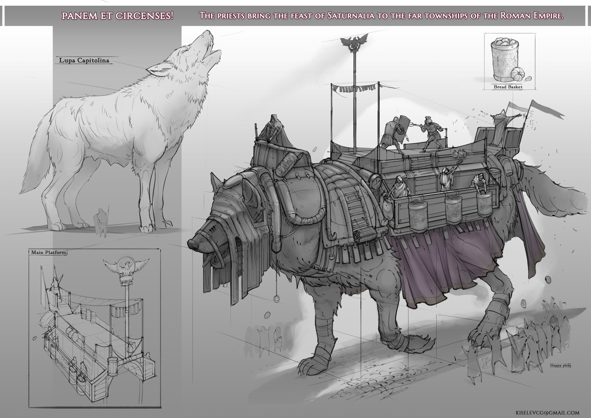 ArtStation - Roman Capitol Wolf in the Fest of Saturnalia