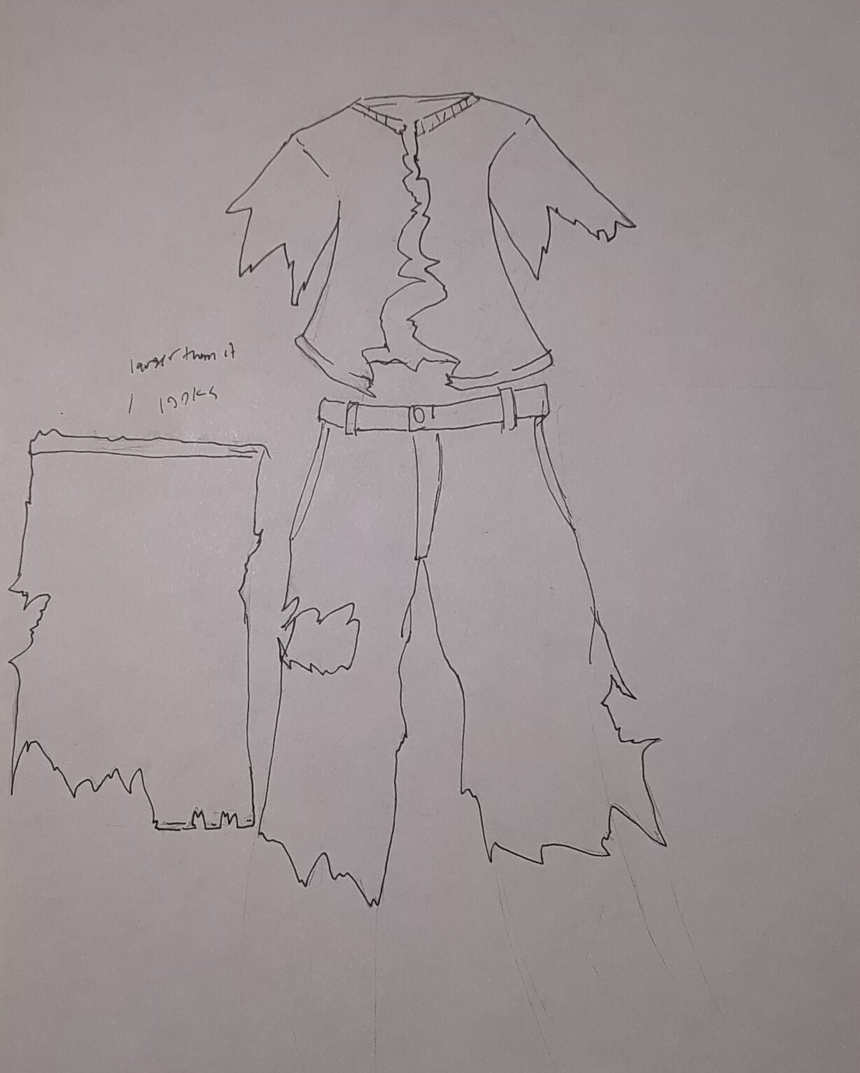 how to draw torn clothes