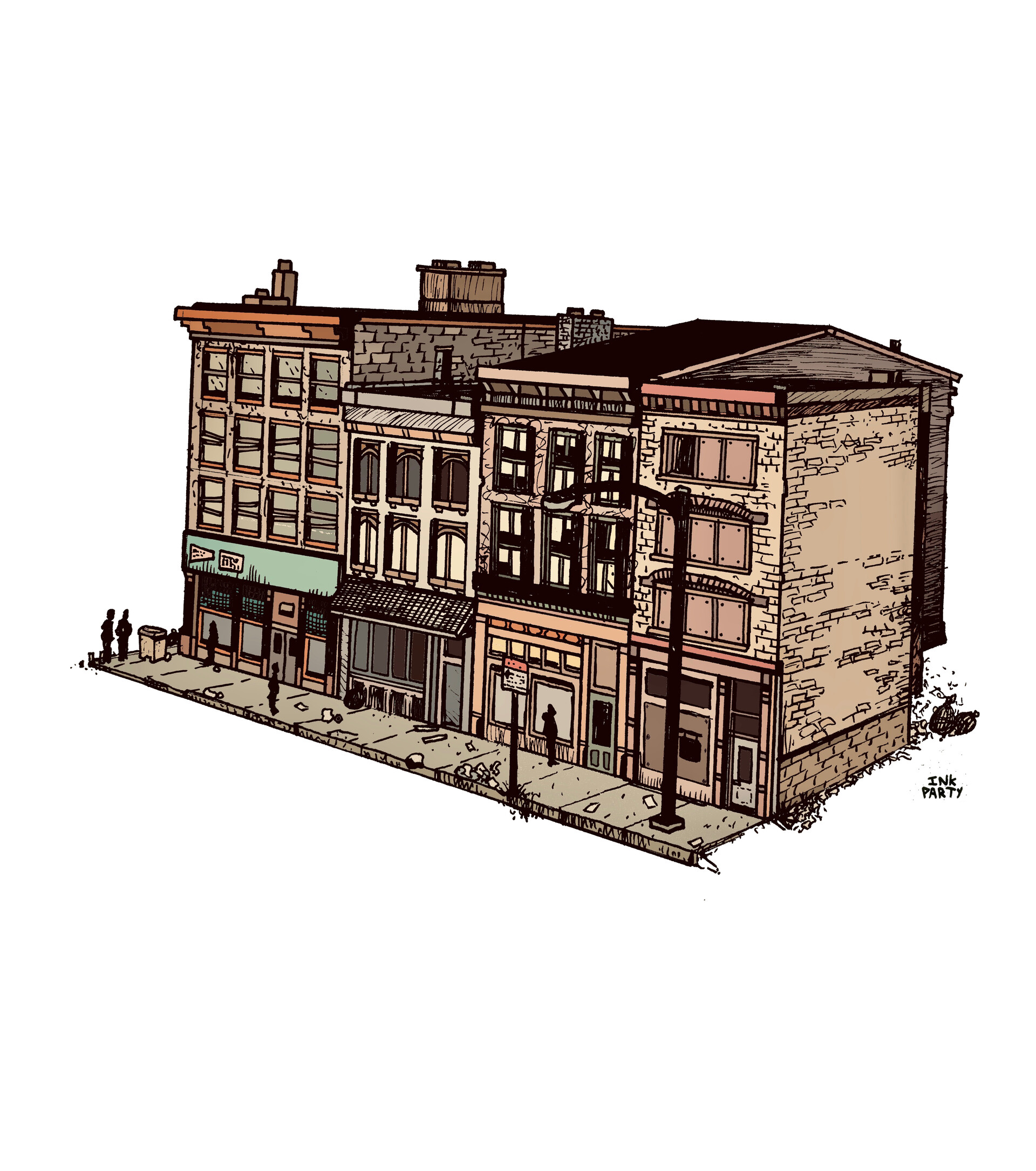 ArtStation - Vine St. Homes and Storefronts