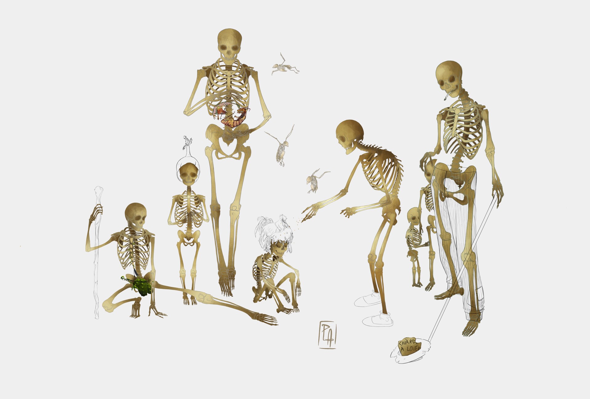 ArtStation - Skeleton family
