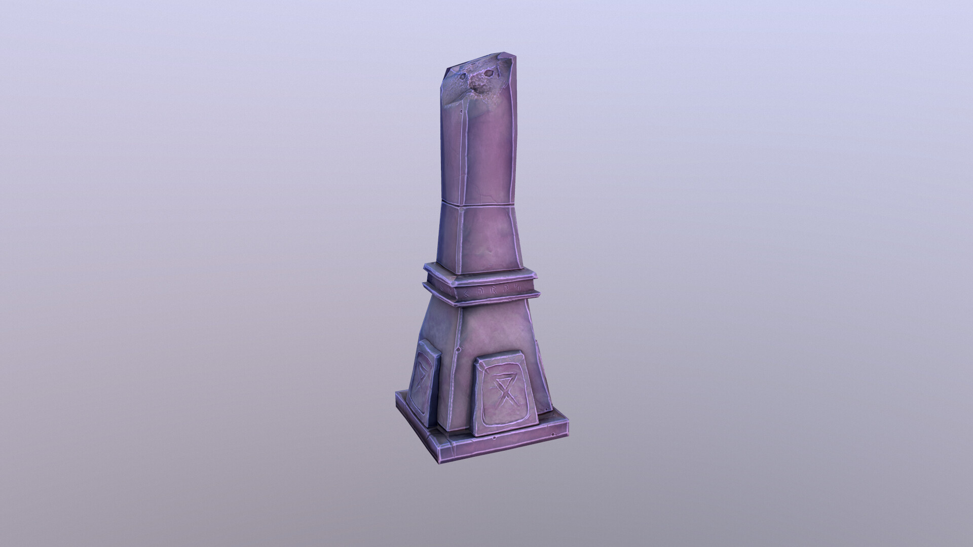 ArtStation - Stylized Broken Stone Pillar