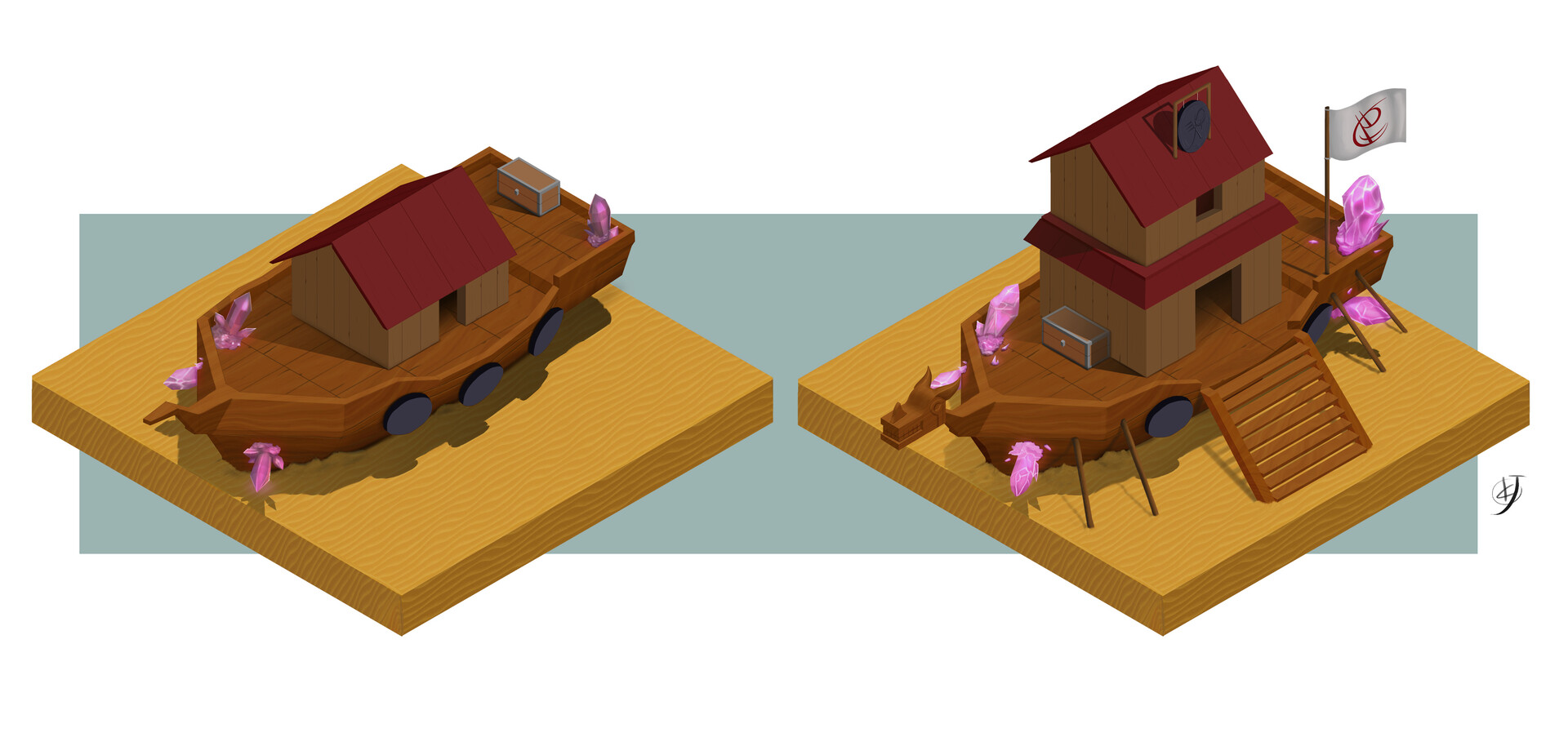 ArtStation - Game Asset: Ship Unit