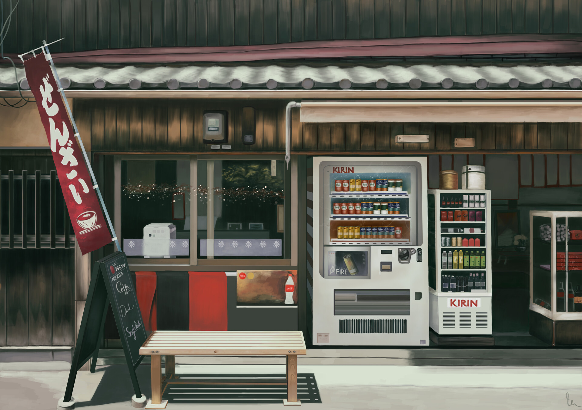 ArtStation - A Japanese street corner