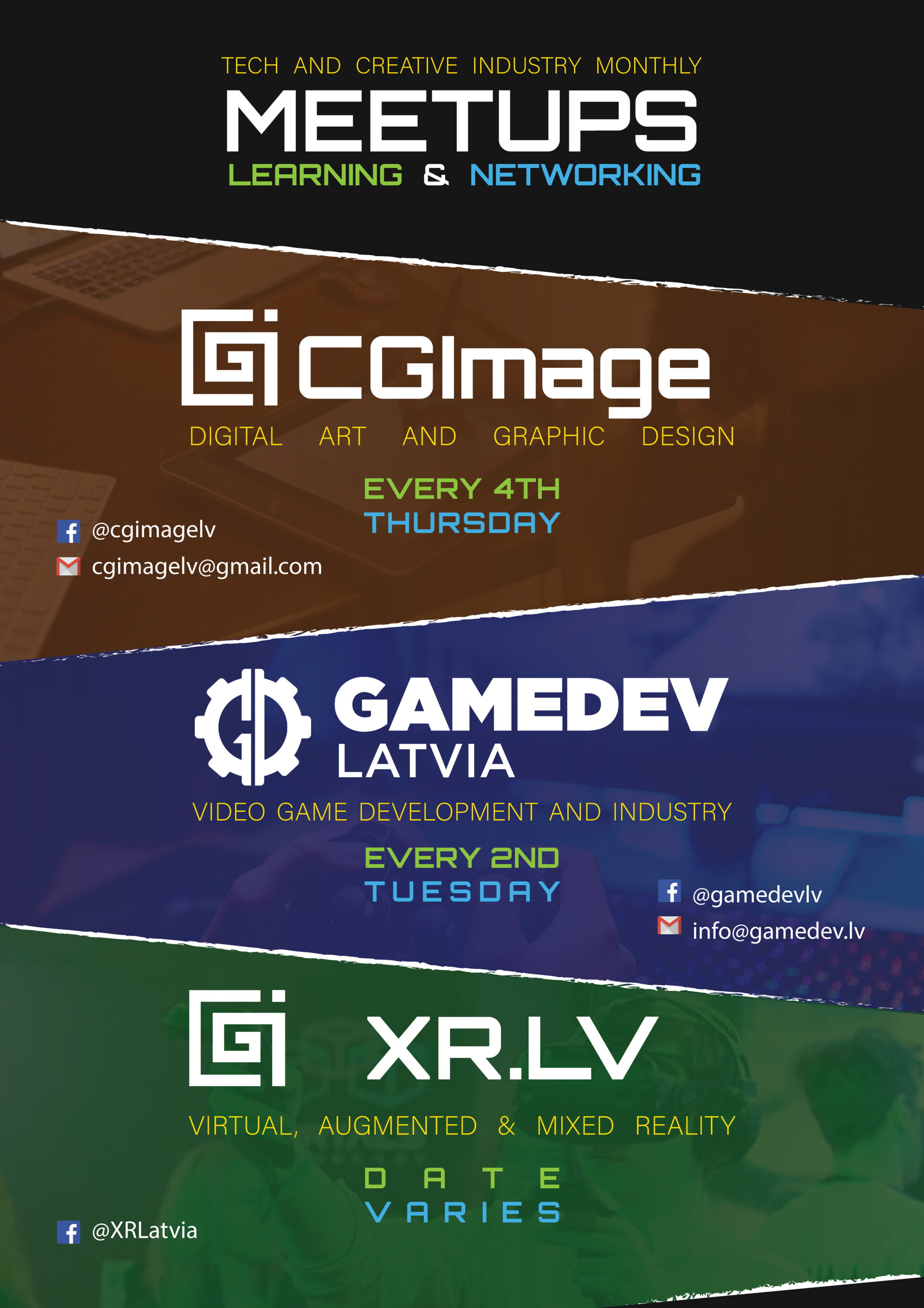 ArtStation - Latvian Tech/Art Meetups Poster Design