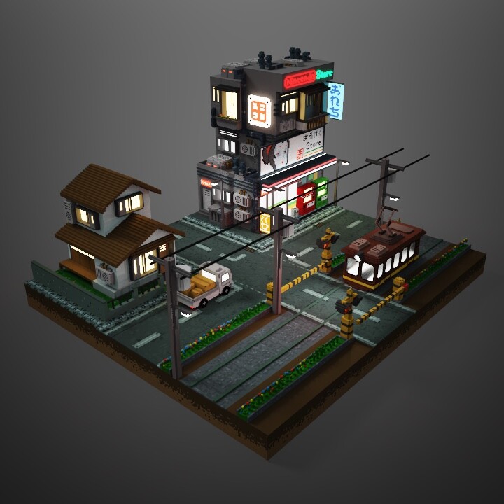 ArtStation - Japan road