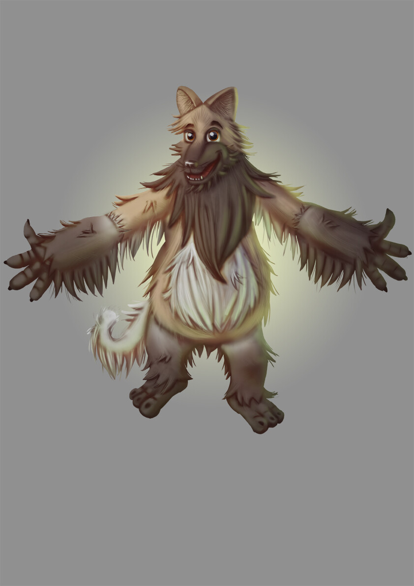 ArtStation - Furry Maned Wolf Hug