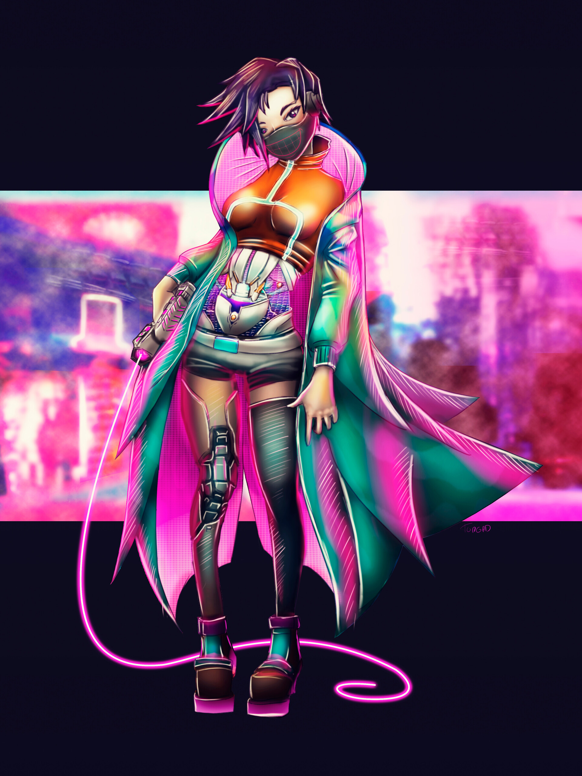 Pink cyberPunk Girl by Romain GARBAA : r/Cyberpunk