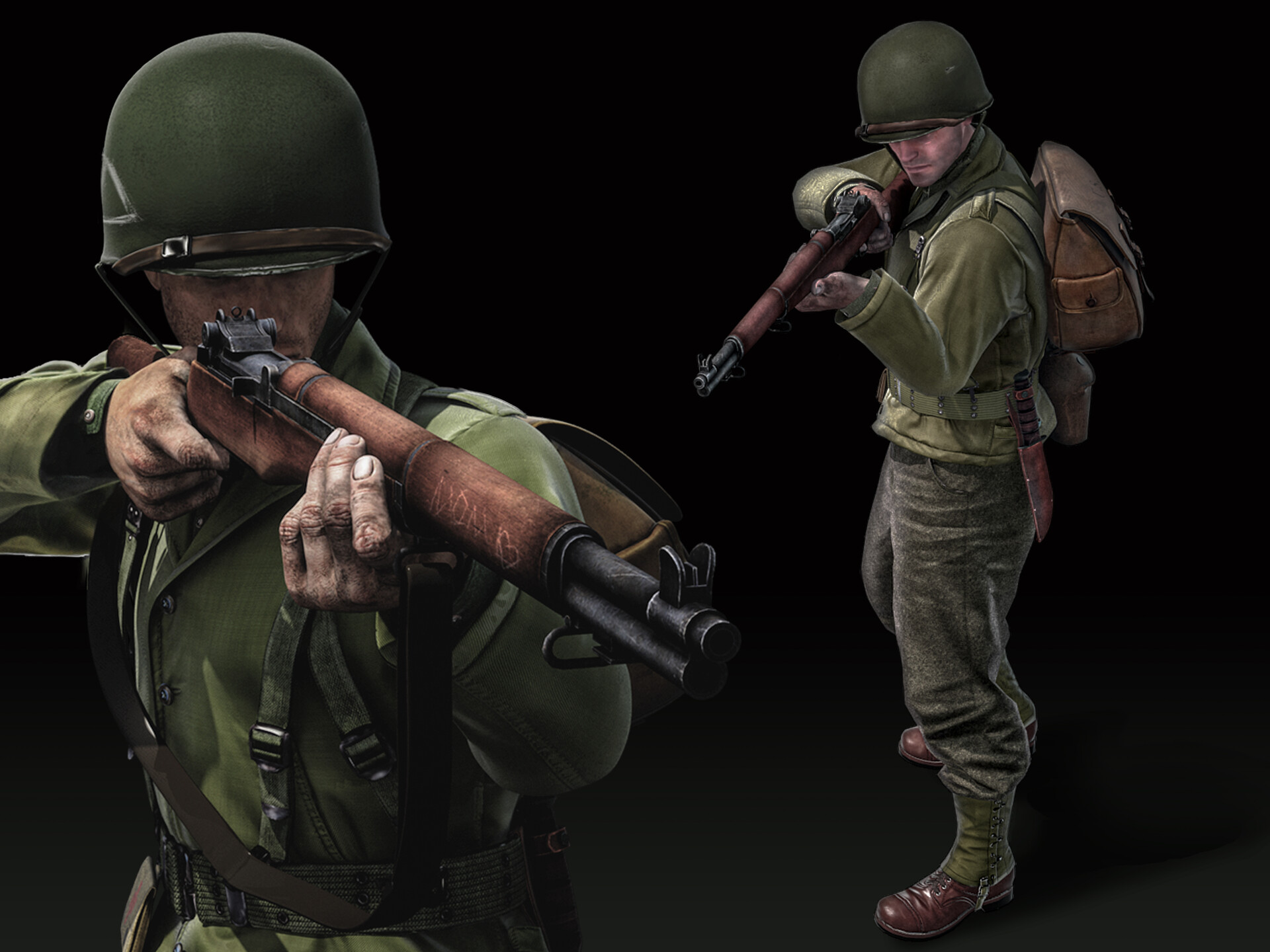 ArtStation - US WW2 Infantry