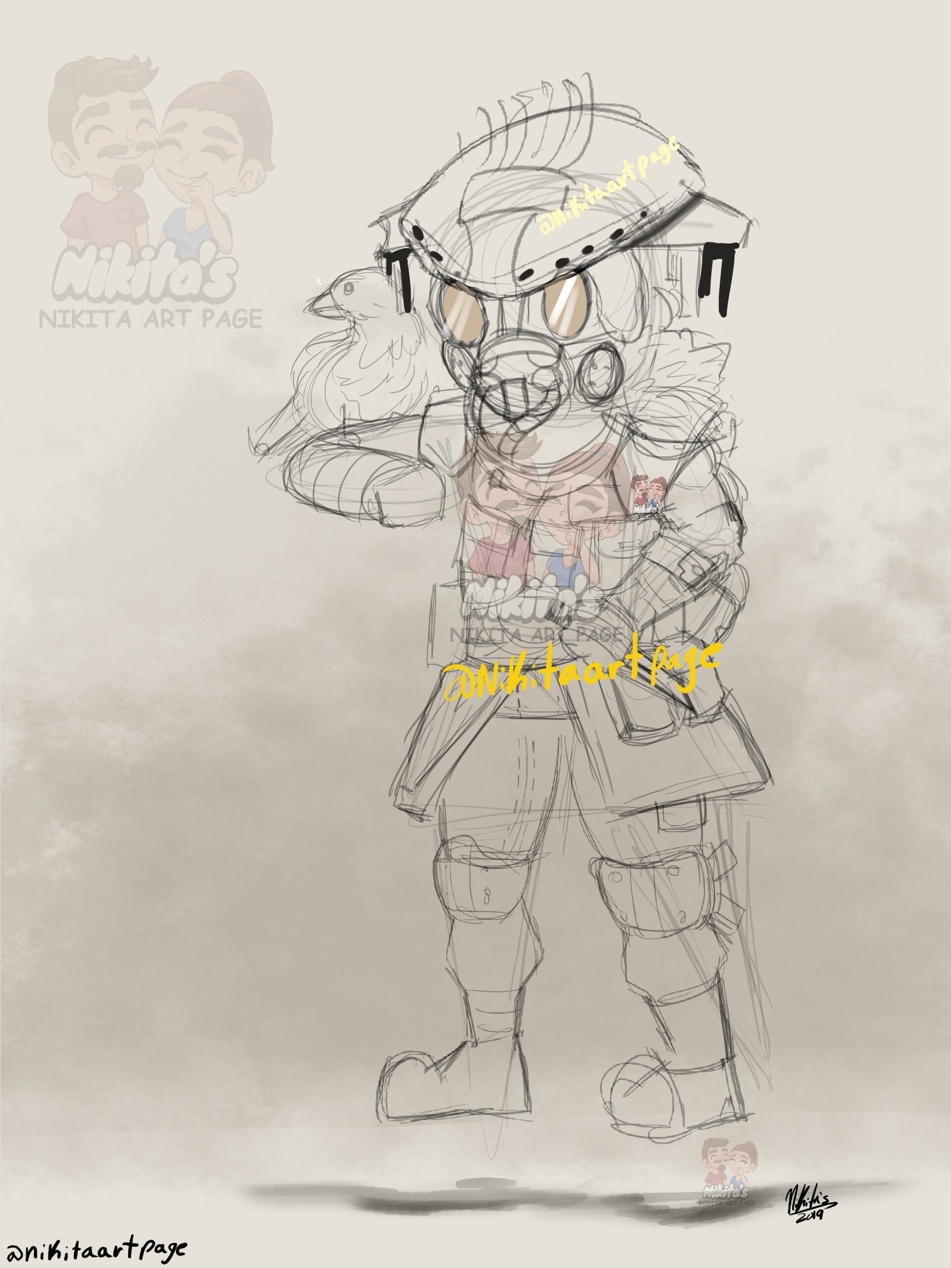 how to draw bloodhound apex