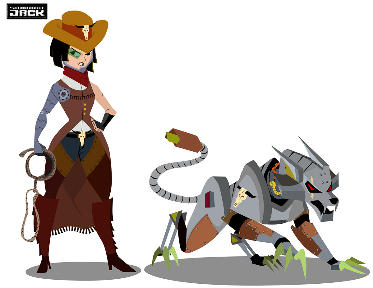 ArtStation - Personaje Samurai Jack, samurai jack style character.