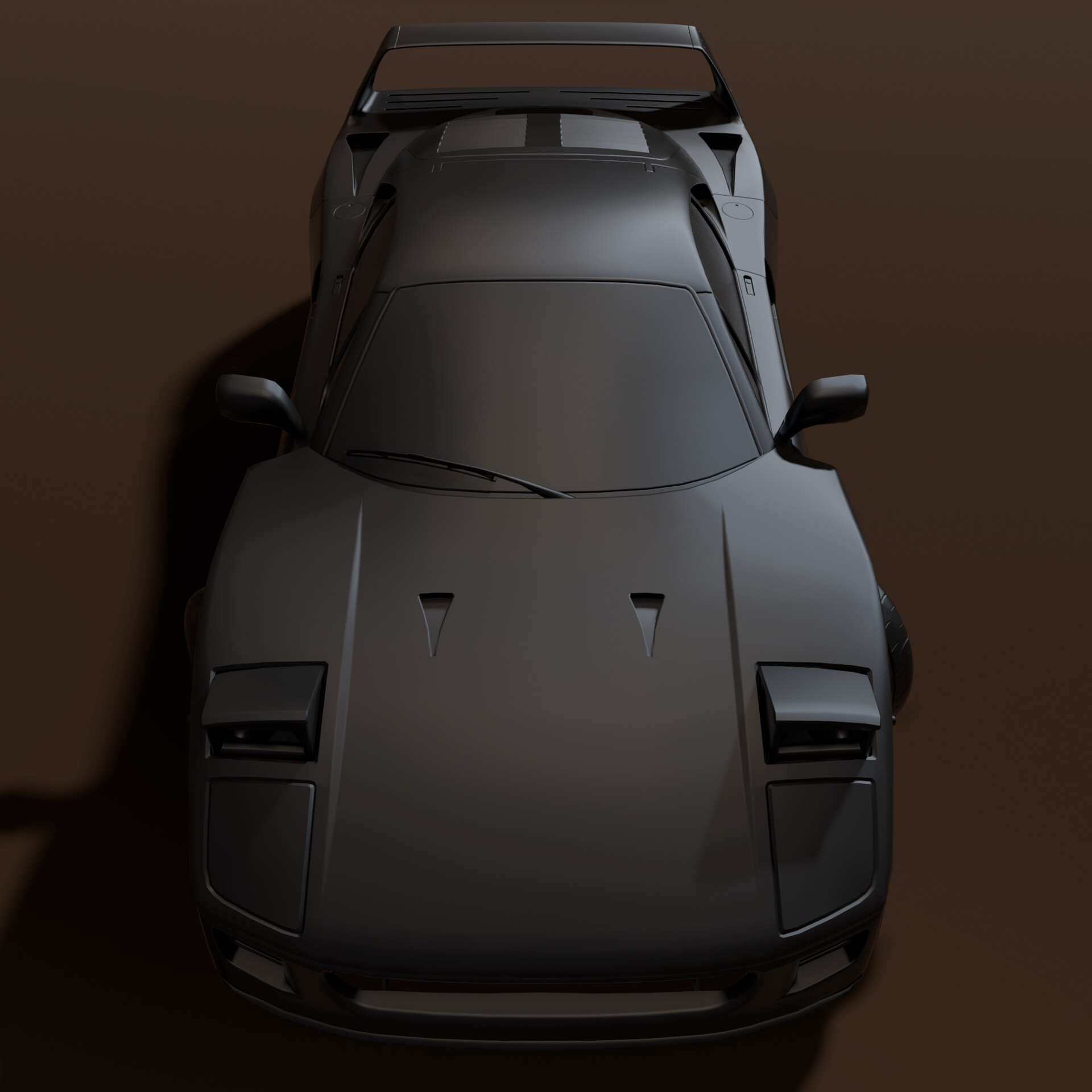 Kevin Bassard - Ferrari F40 Render exploration