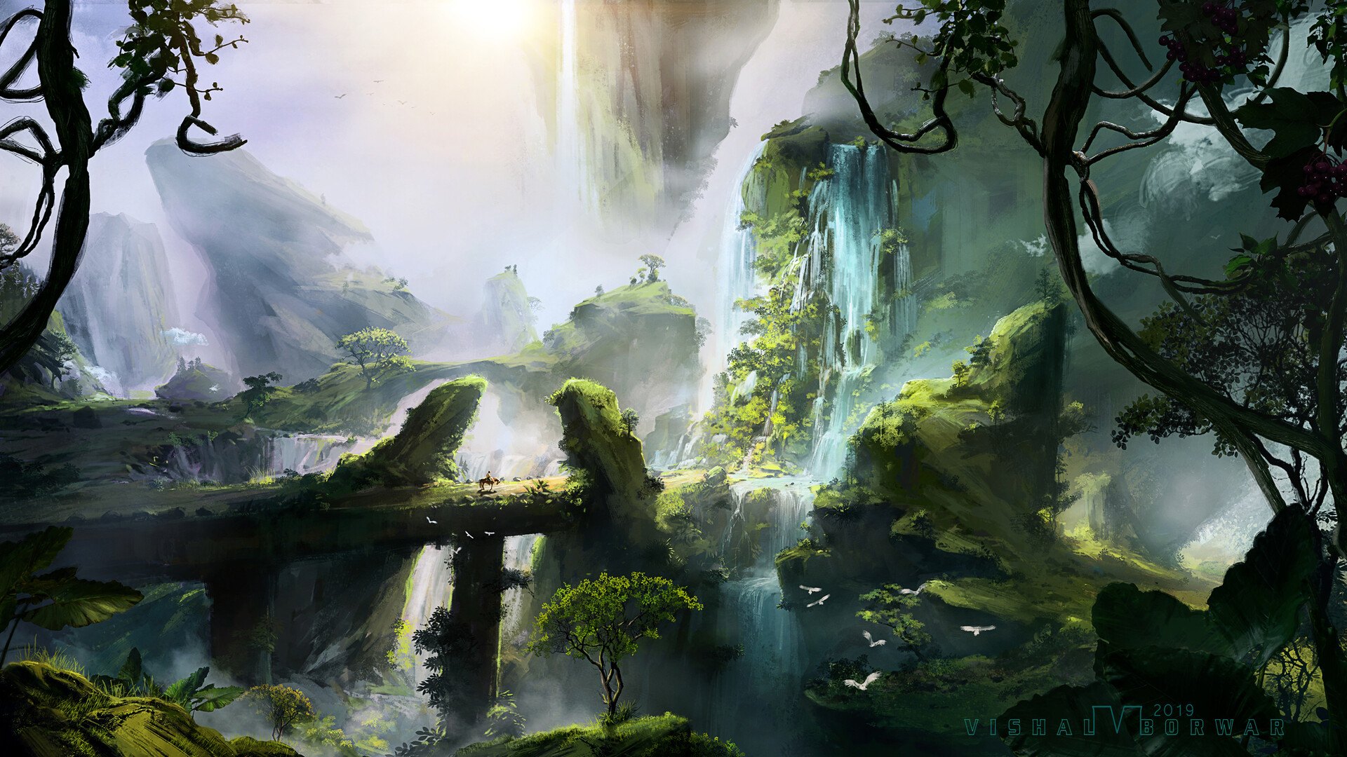 ArtStation - Beautiful Waterfall