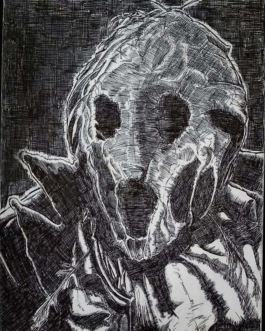 dark scarecrow drawing